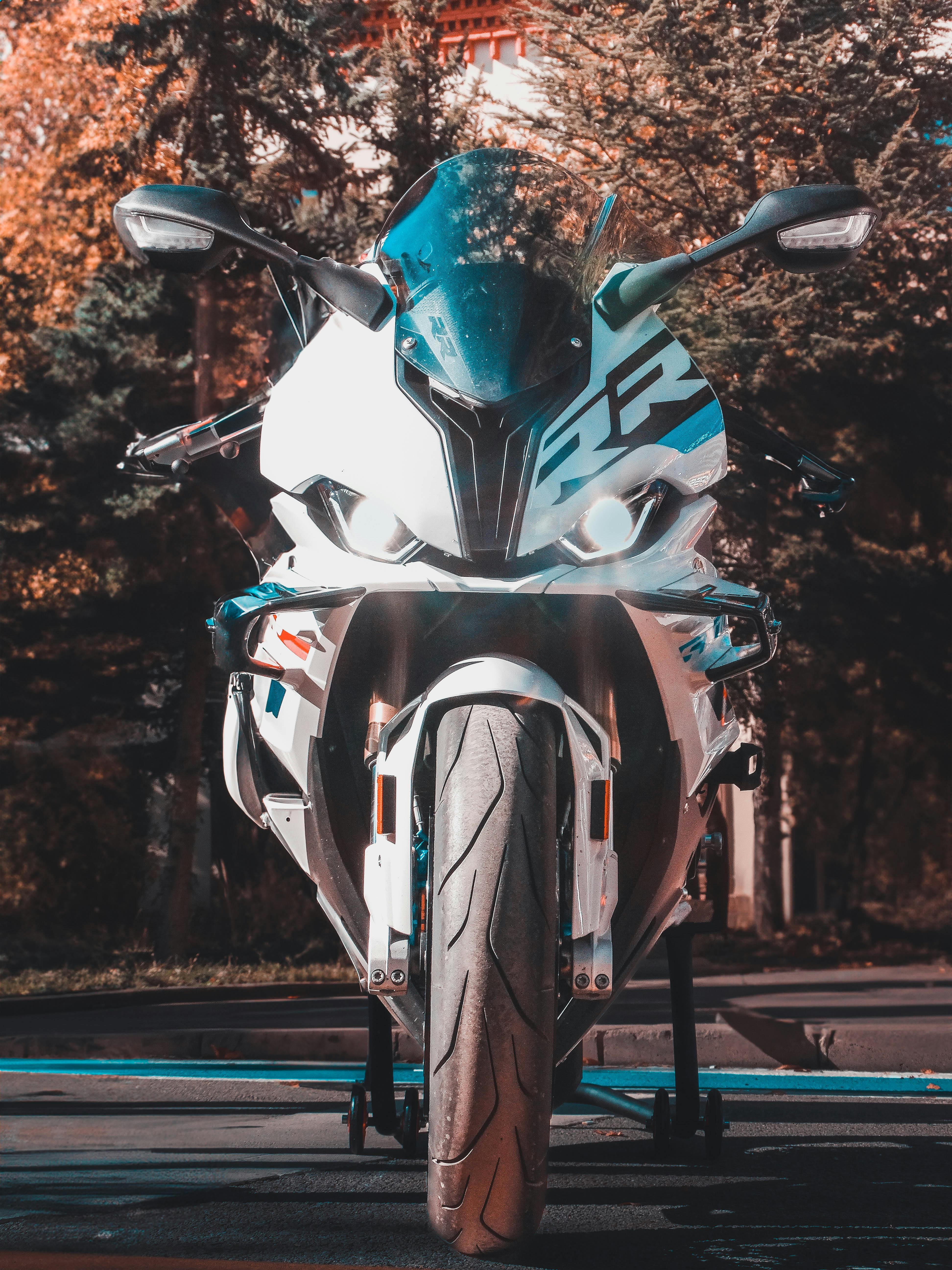 Front View of a Sleek Sport Motorcycle in Ankara · Free Stock Photo