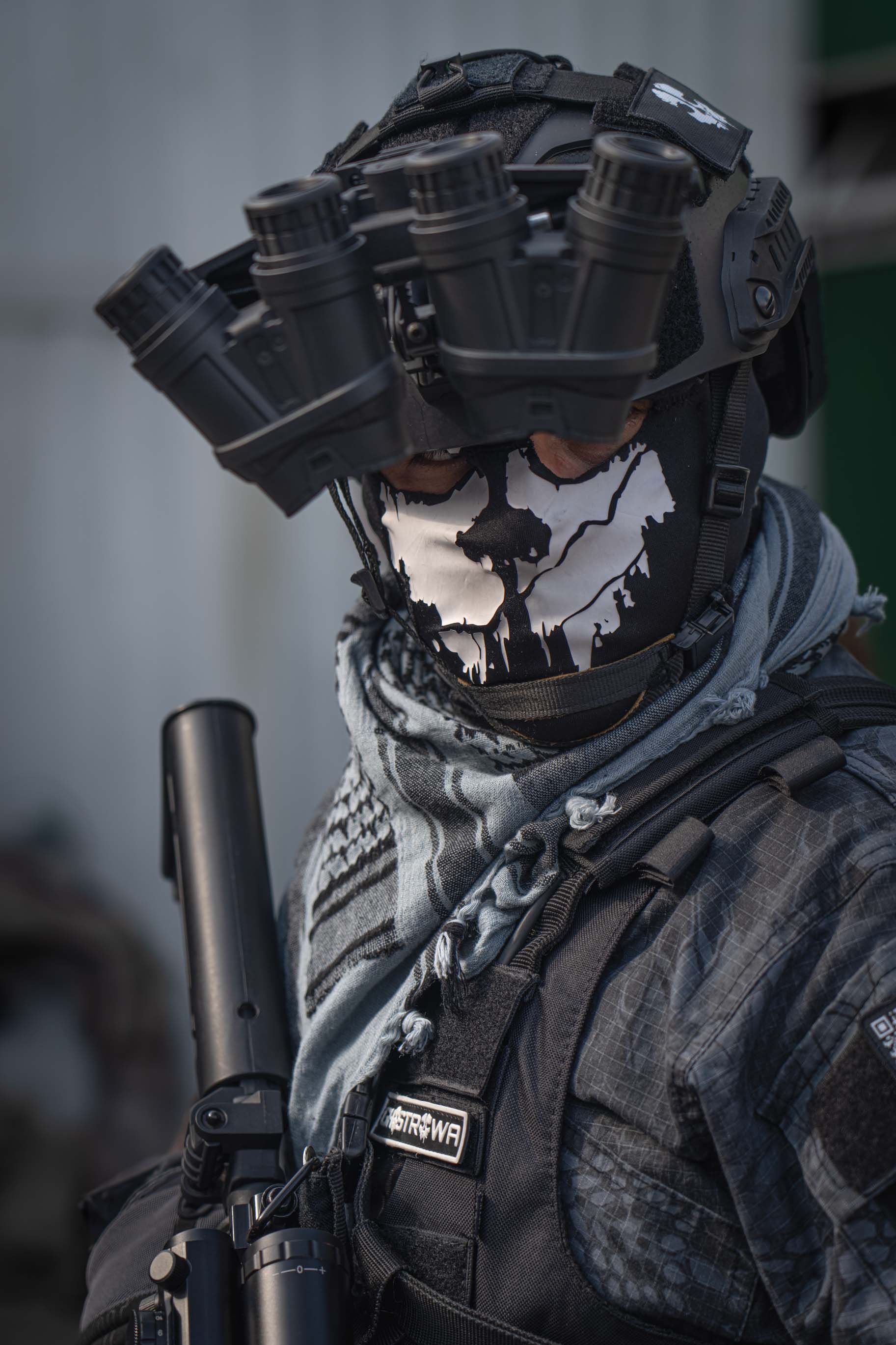 Tactical Gear Soldier with Night Vision in Buenos Aires · Free Stock Photo