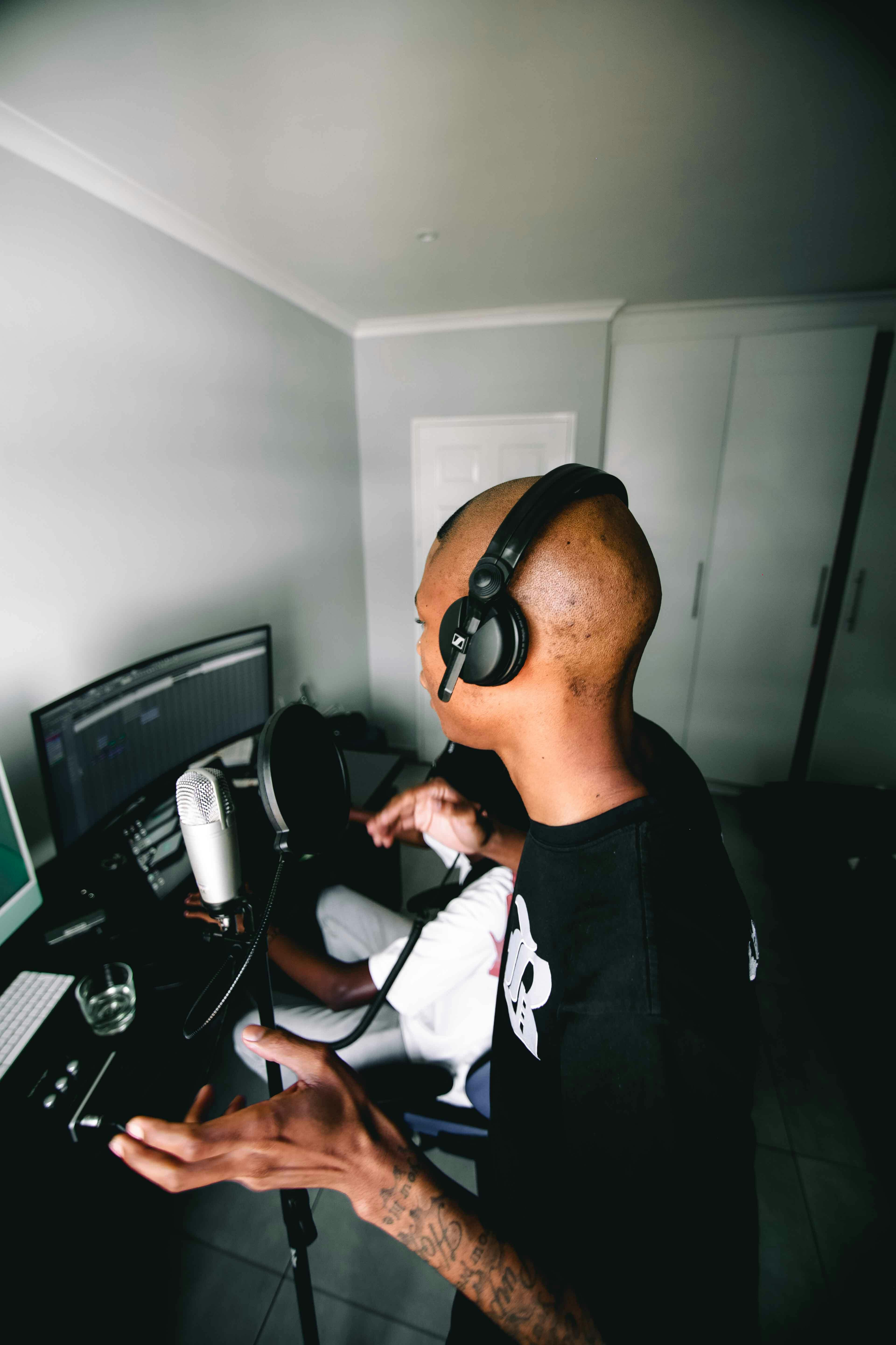 Music Production in Home Recording Studio · Free Stock Photo