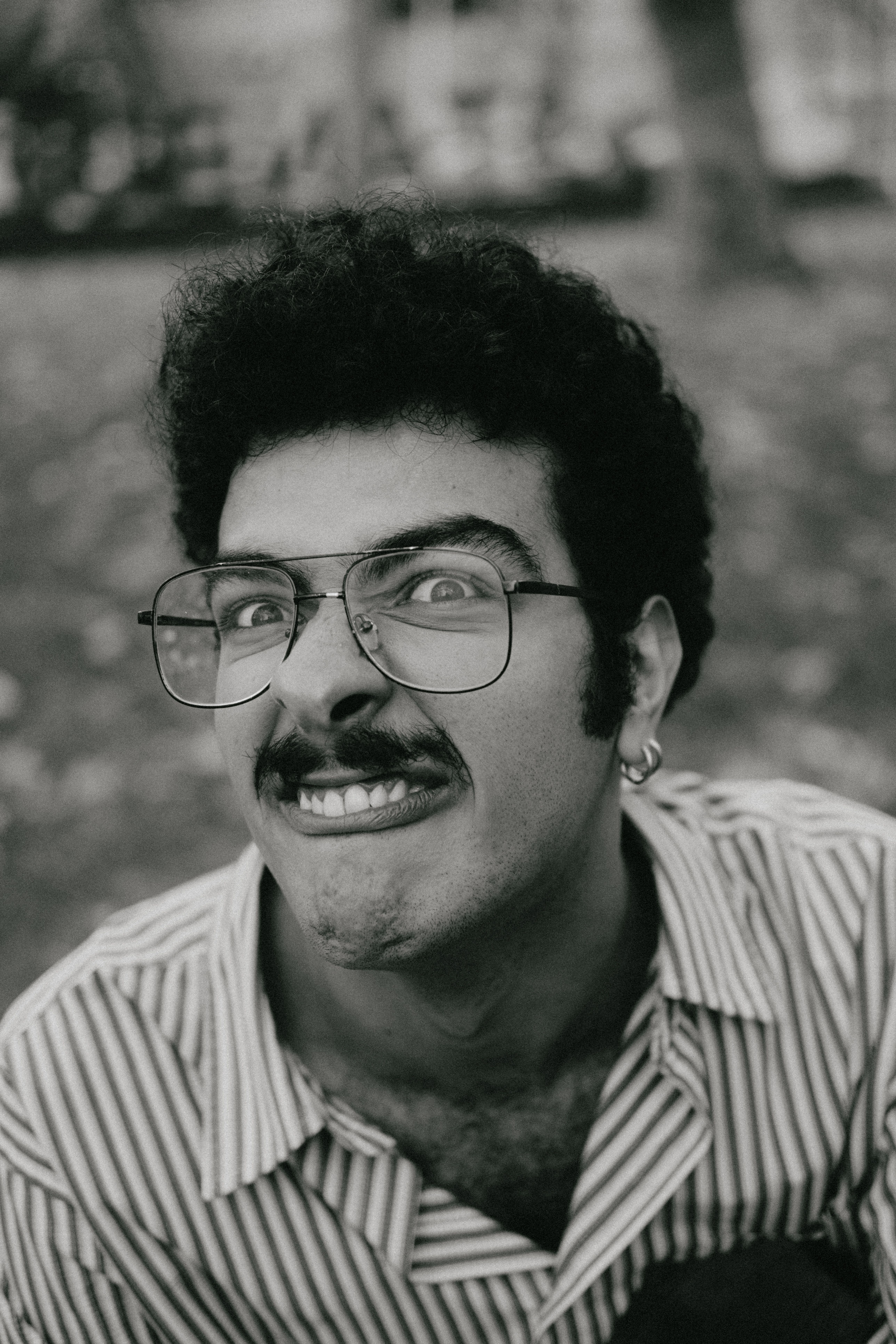Expressive Black and White Portrait of a Man · Free Stock Photo