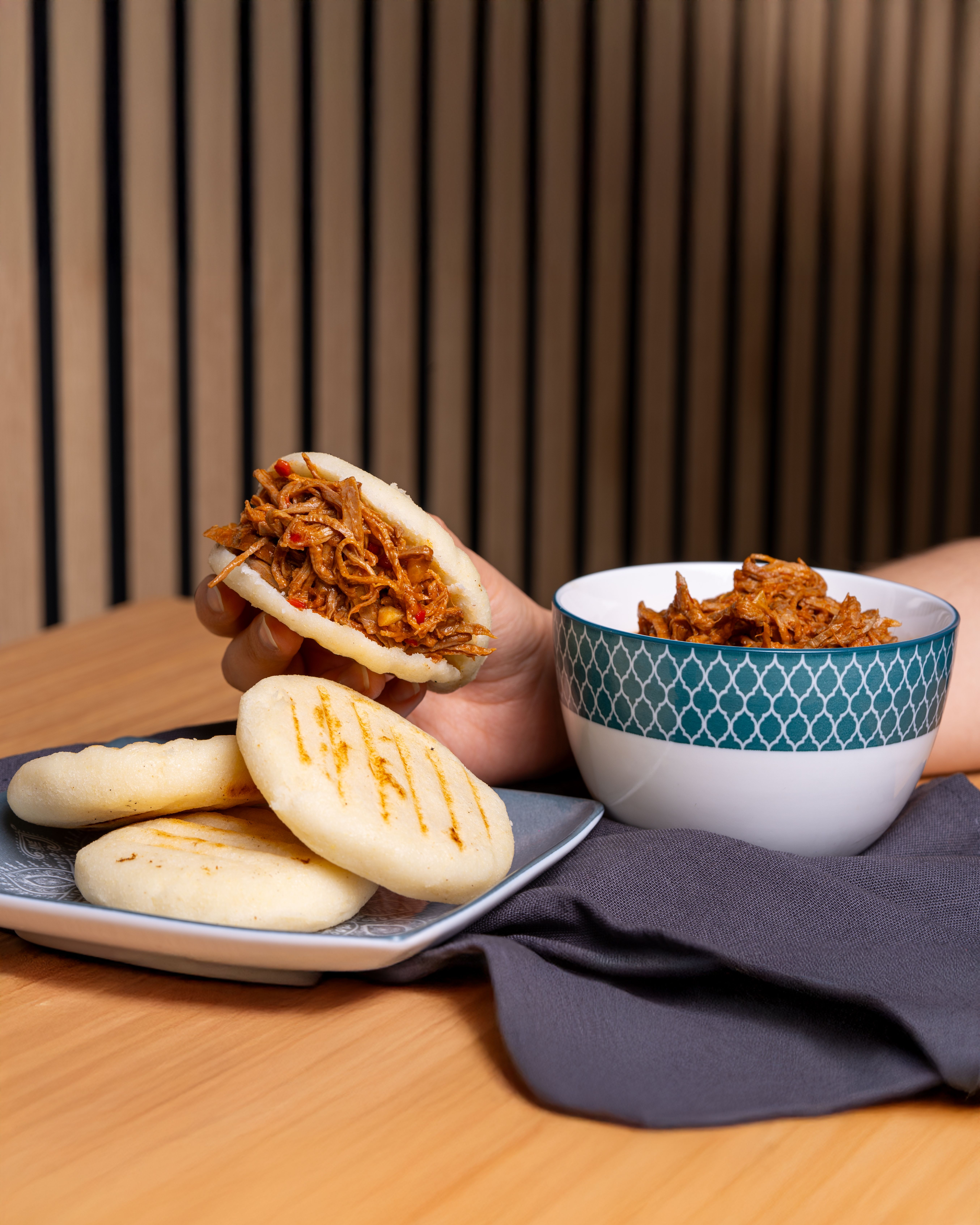 Delicious Venezuelan Arepas with Shredded Beef · Free Stock Photo