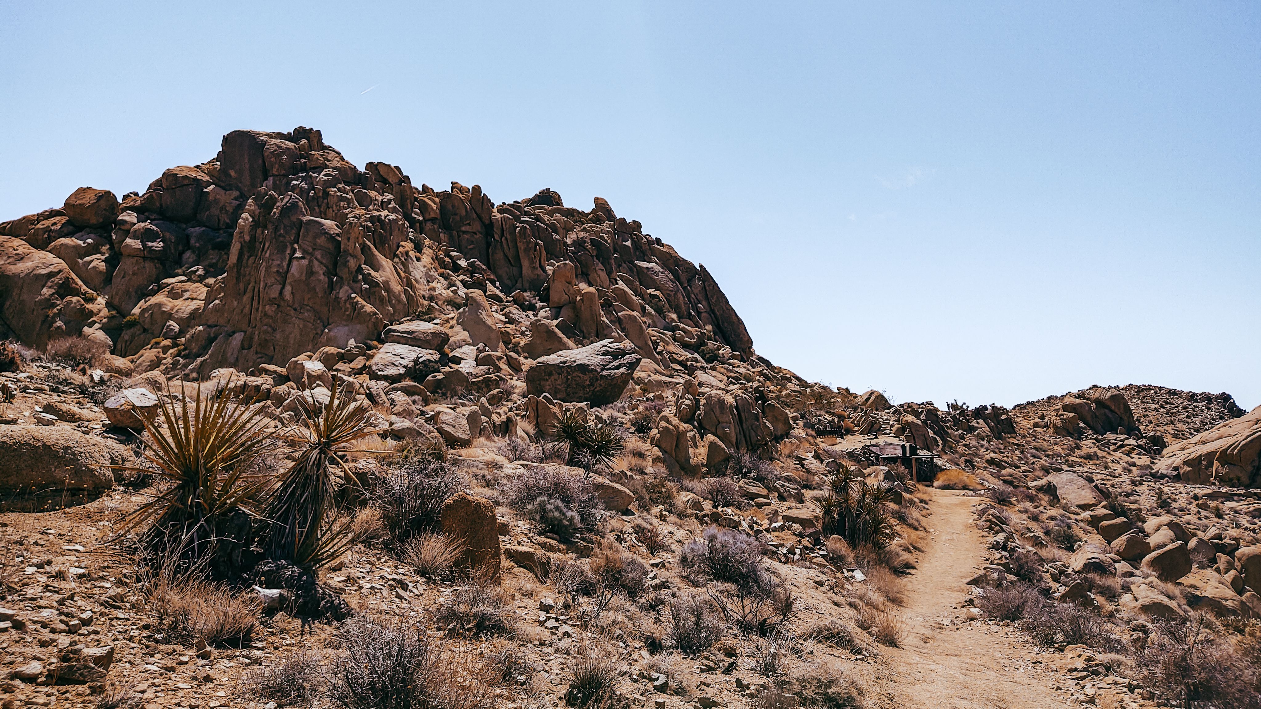 Rocky Desert Landscape with Clear Sky · Free Stock Photo