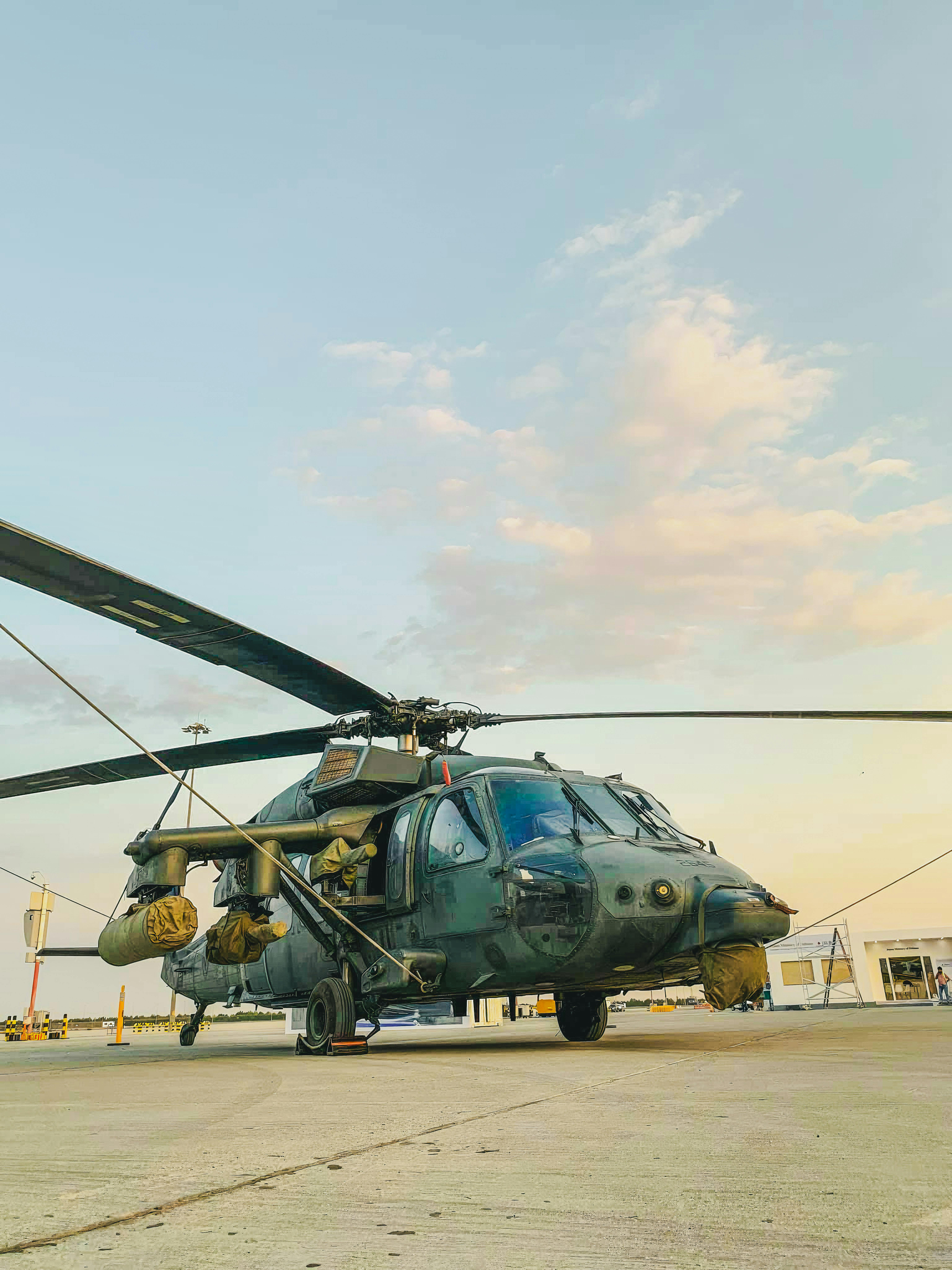 Black Hawk Helicopter on Airfield During Daytime · Free Stock Photo