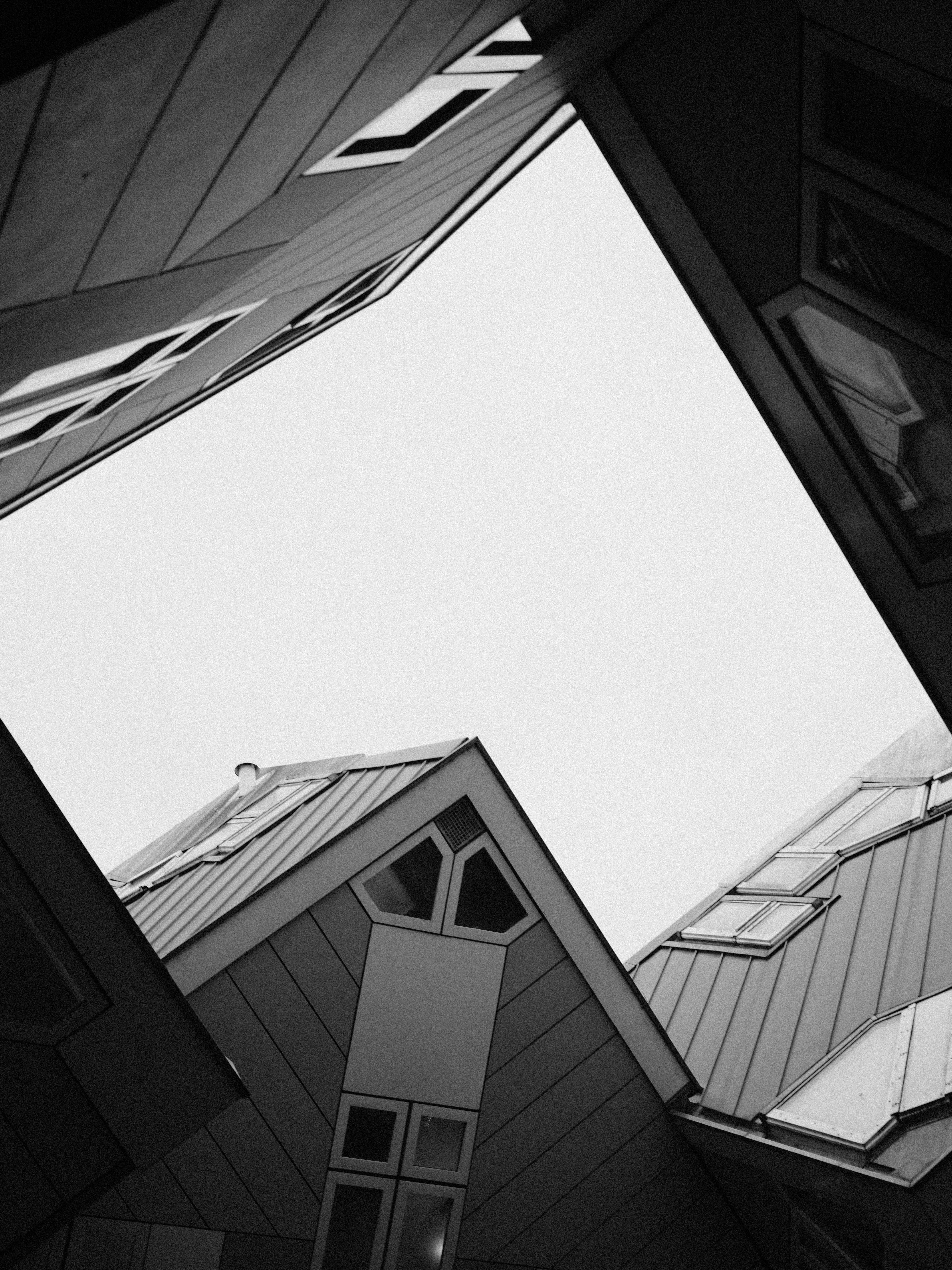 Perspectiva Arquitectónica Moderna En Blanco Y Negro · Foto de stock ...