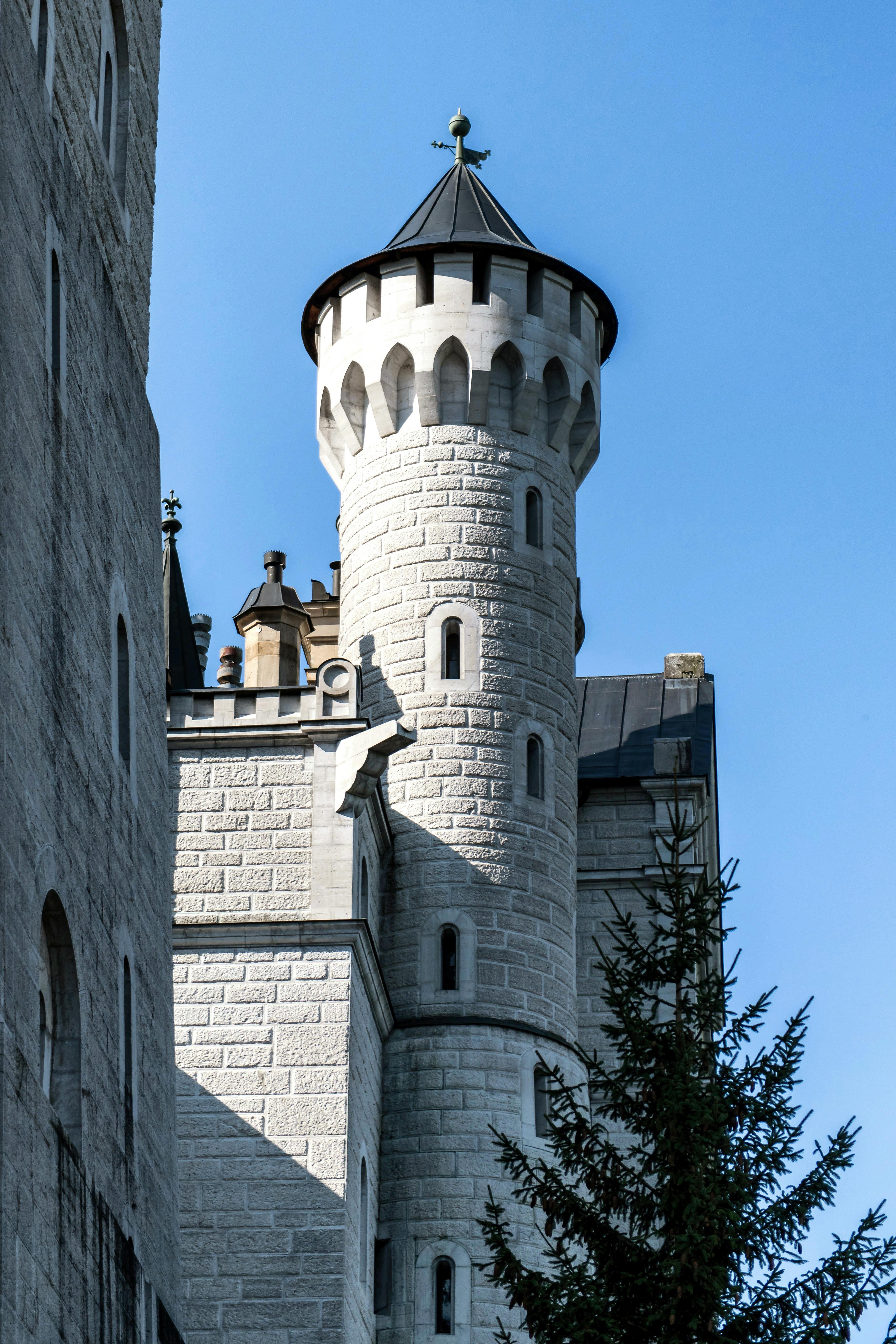 Neuschwanstein Castle Tower in Bavaria · Free Stock Photo