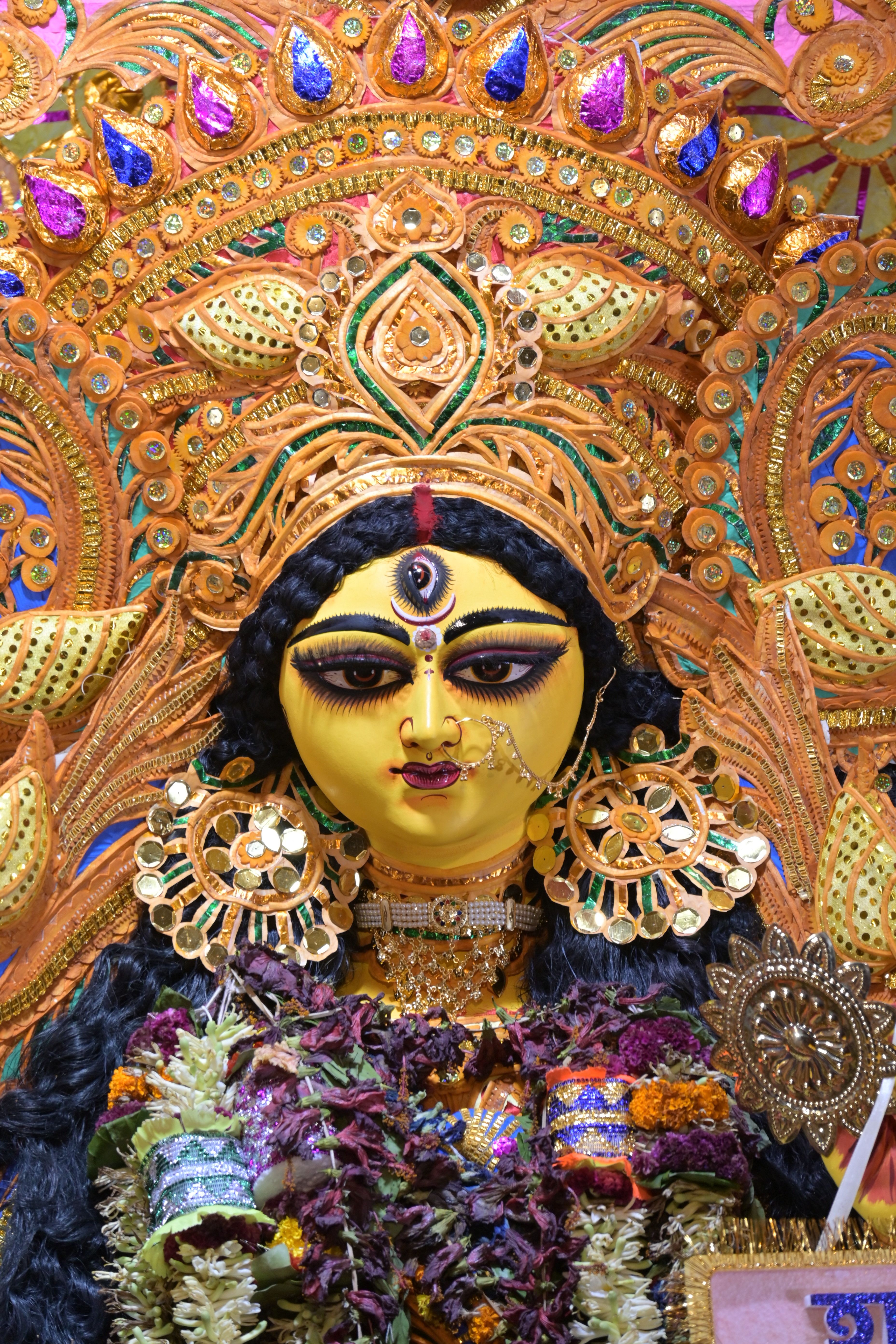 Vibrant Goddess Durga Idol Decoration · Free Stock Photo