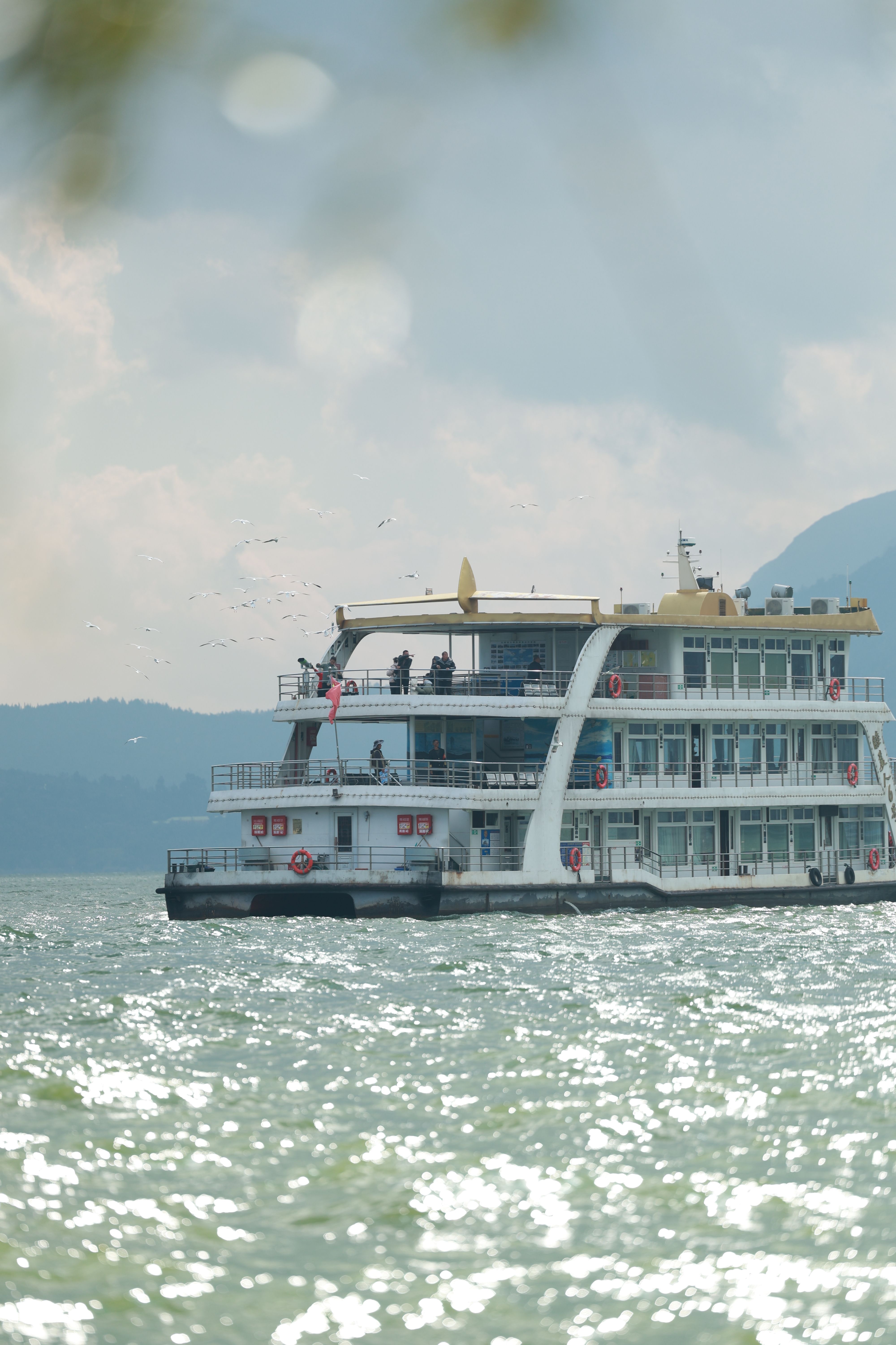 Elegant Passenger Ferry on a Serene Lake Cruise · Free Stock Photo