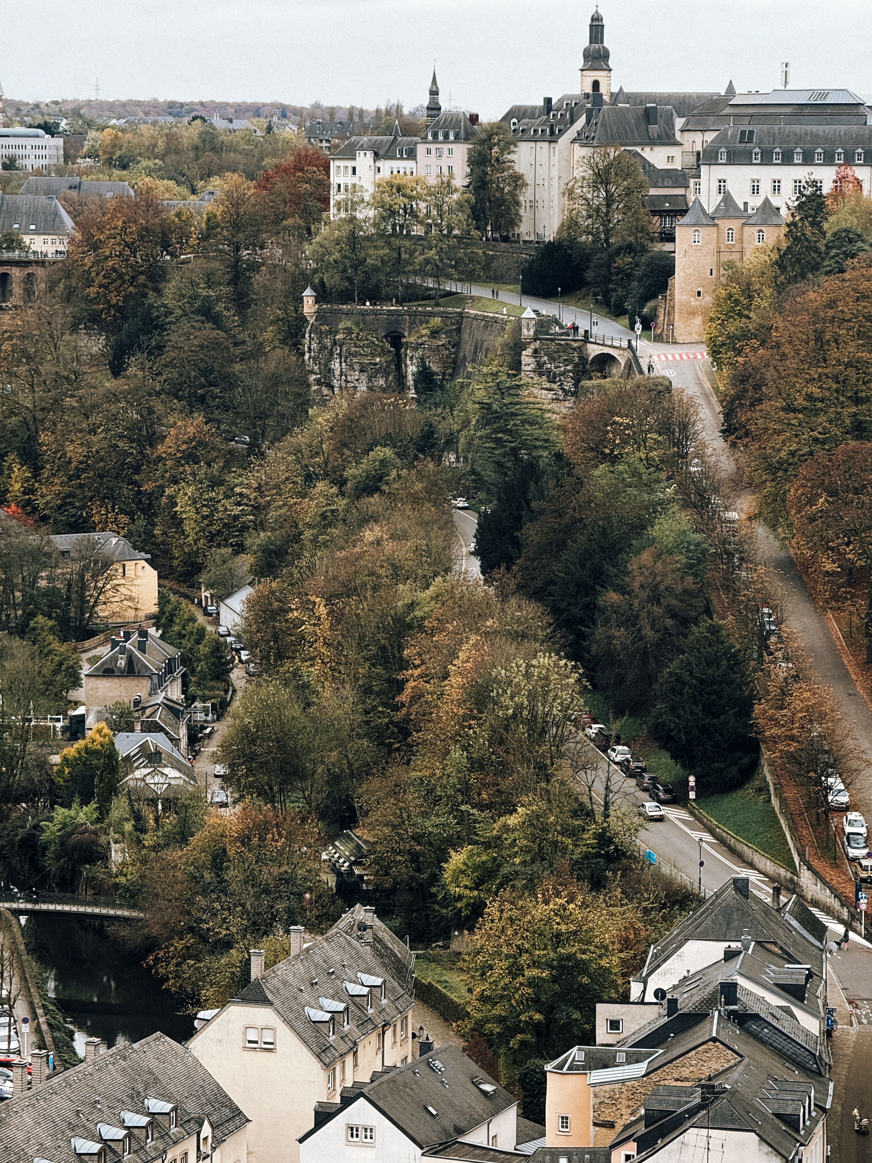 Autumn Aerial View of Luxembourg Cityscape · Free Stock Photo
