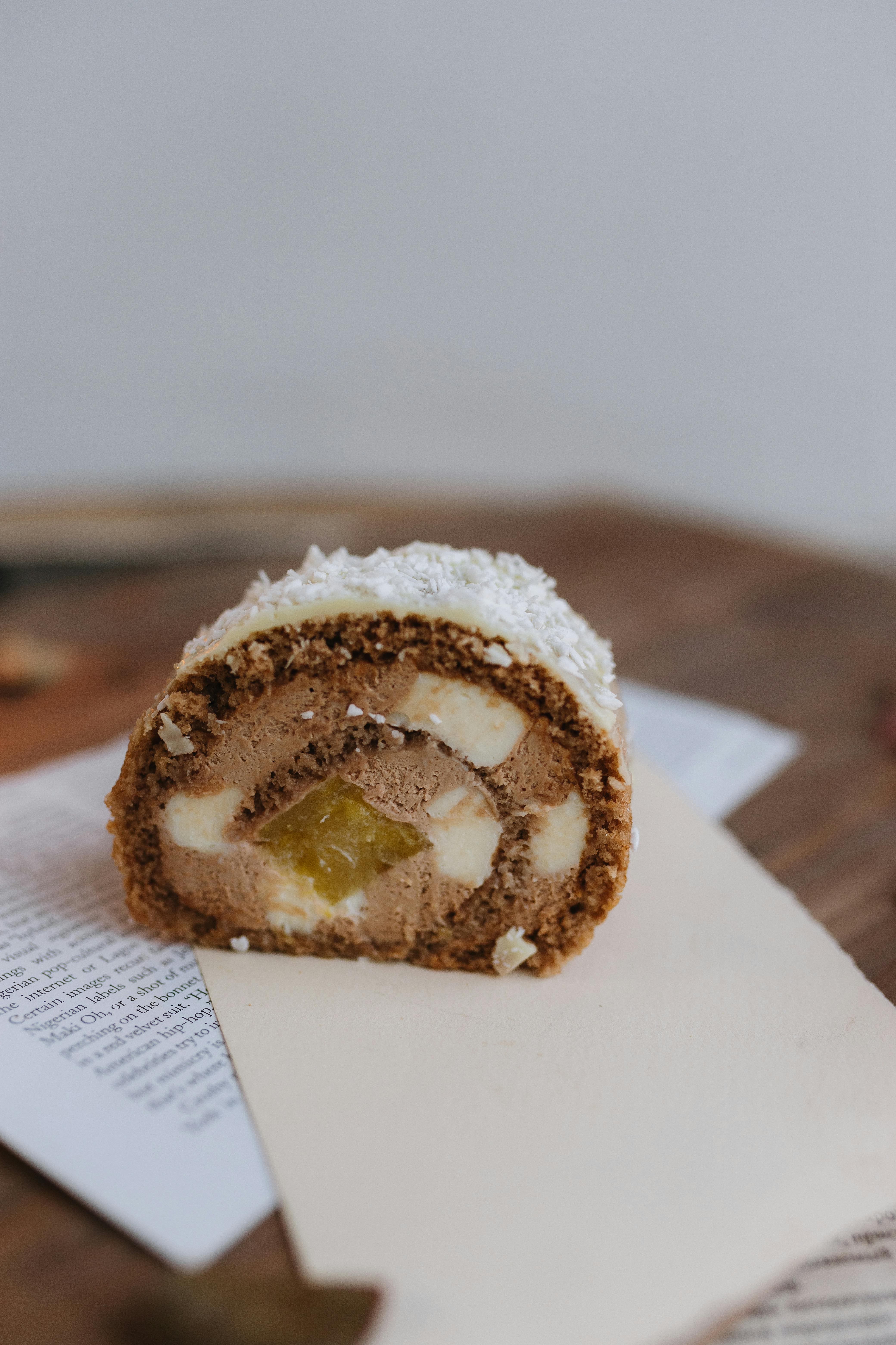 Close-up of a Delicious Swiss Roll on Table · Free Stock Photo