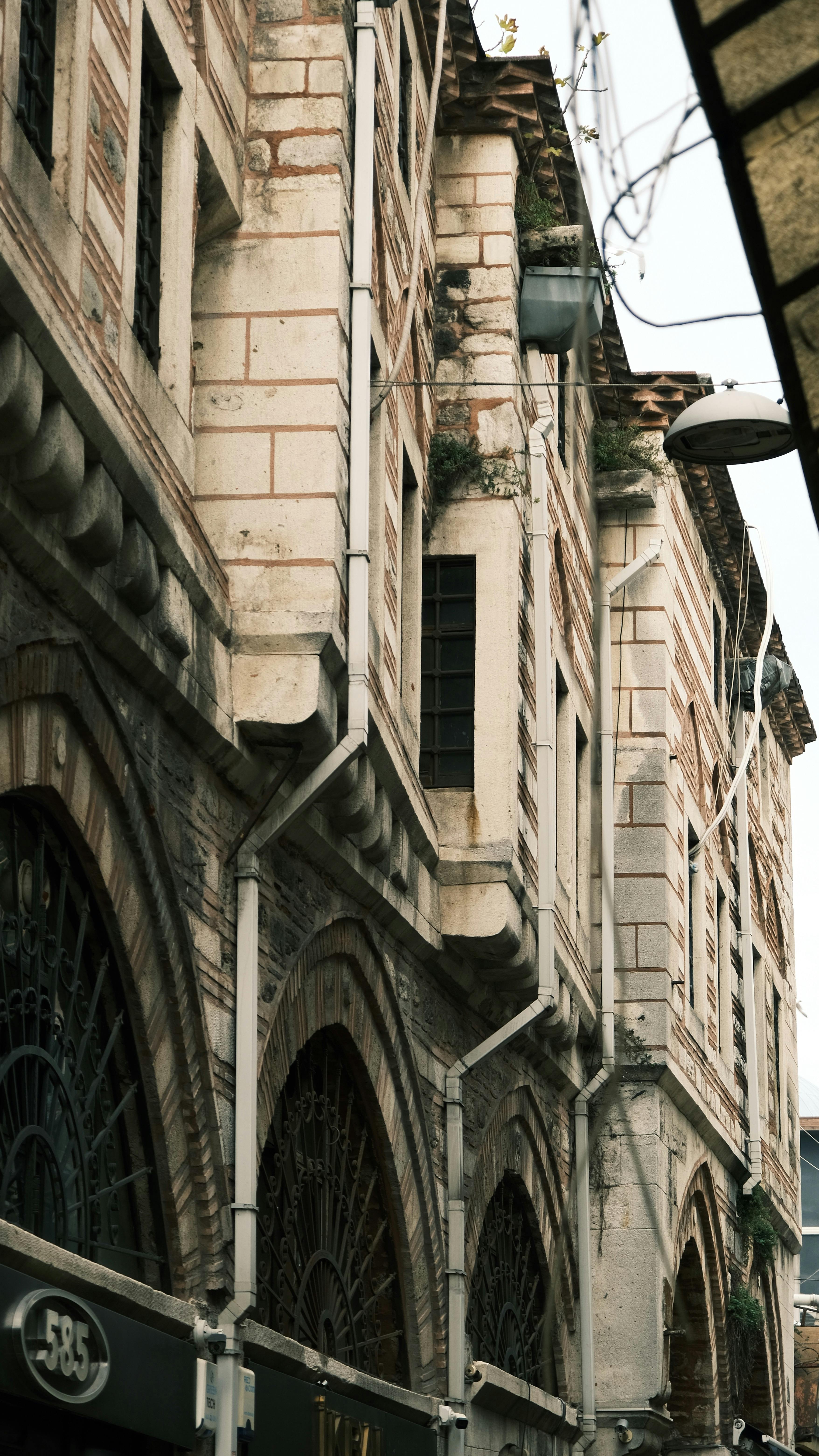 Historic Architecture of Stone Building Facade · Free Stock Photo
