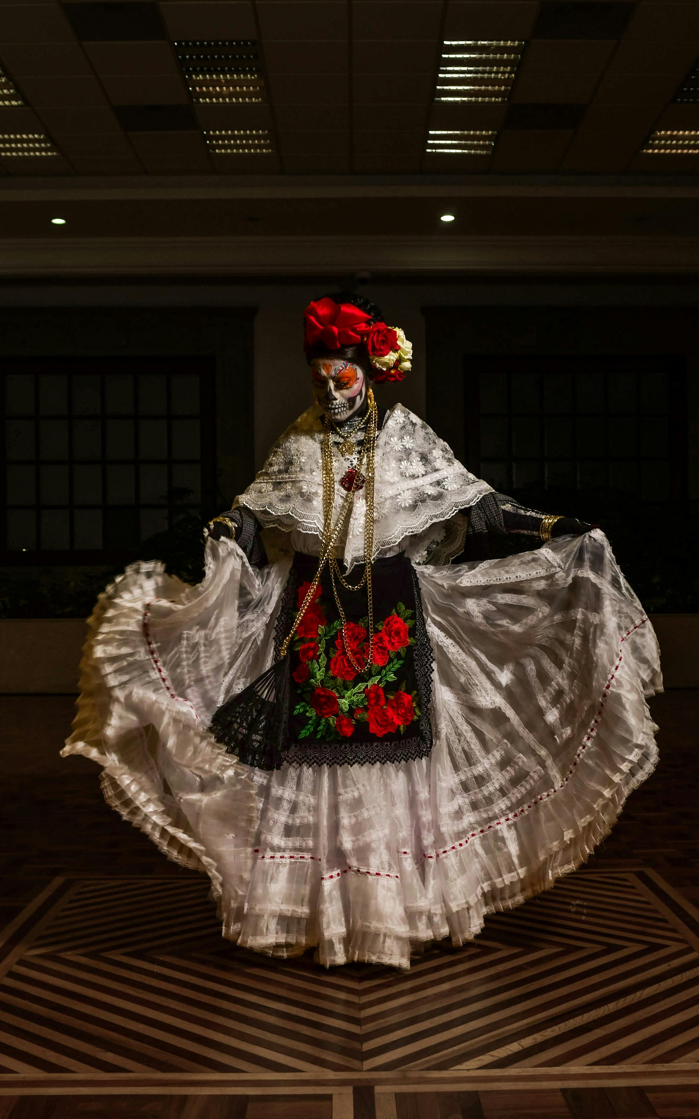 Traditional Mexican Costume with Colorful Skirt · Free Stock Photo