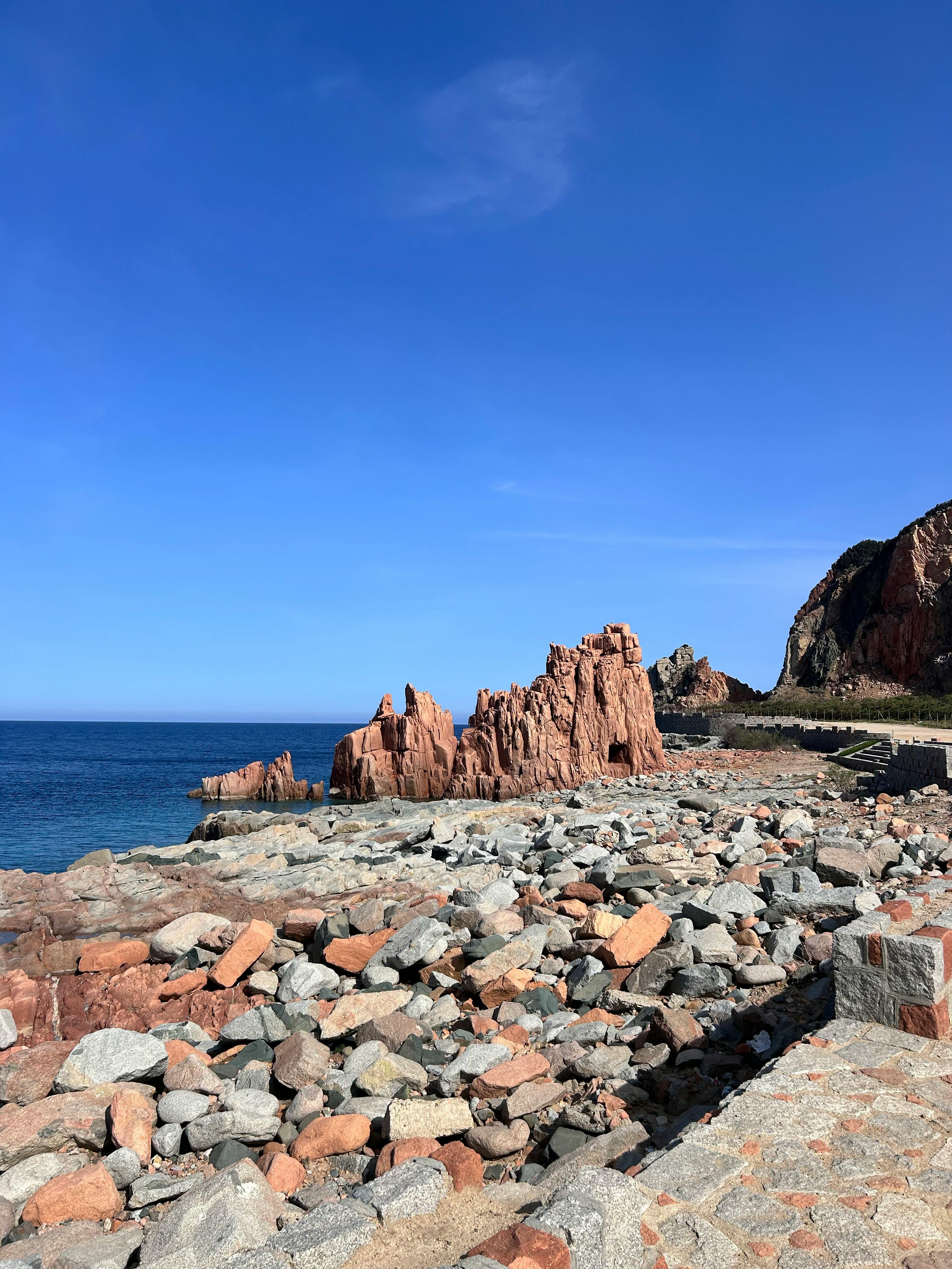 Stunning Coastal View with Red Cliffs · Free Stock Photo
