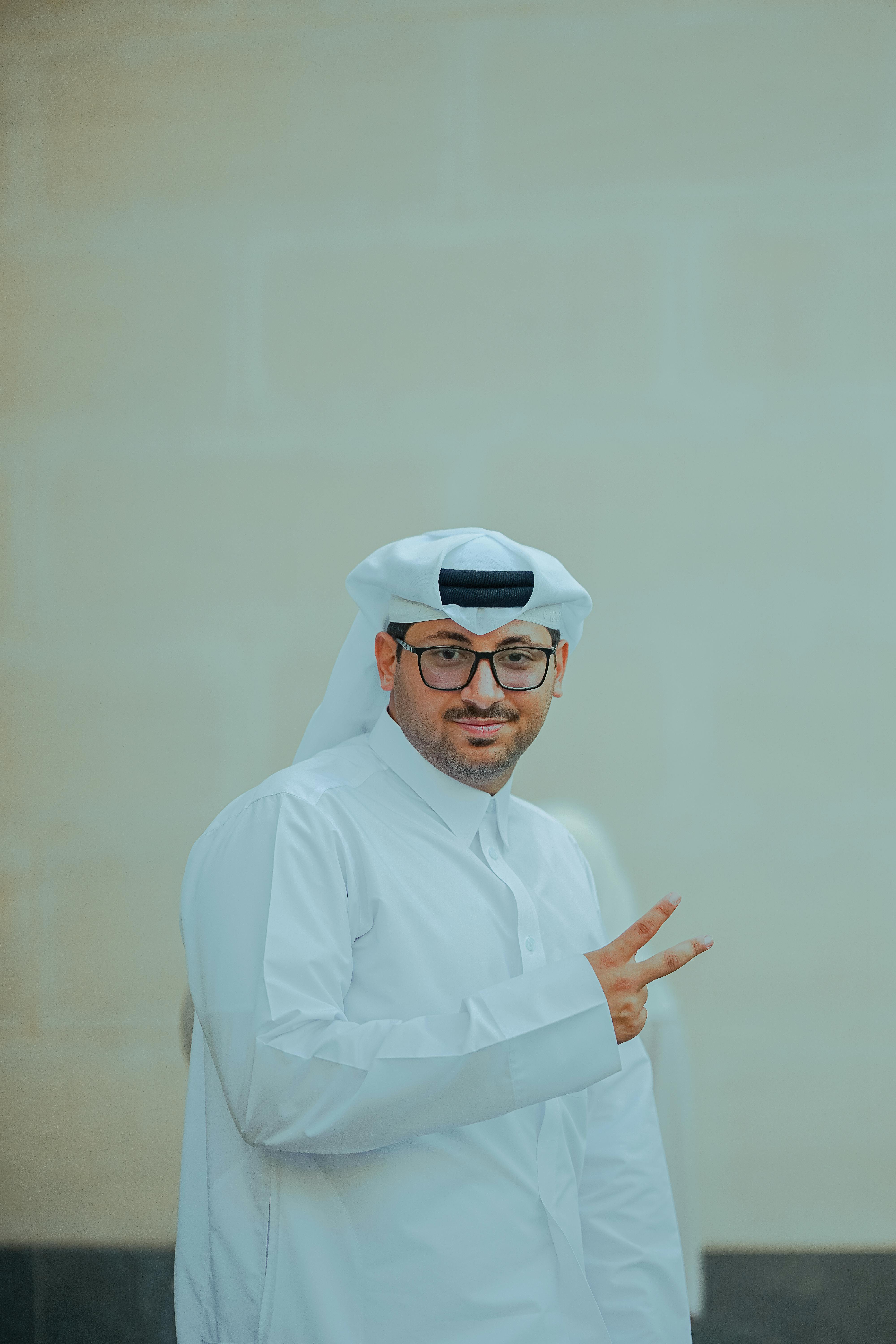 Portrait of a Man in Traditional Qatari Clothing · Free Stock Photo