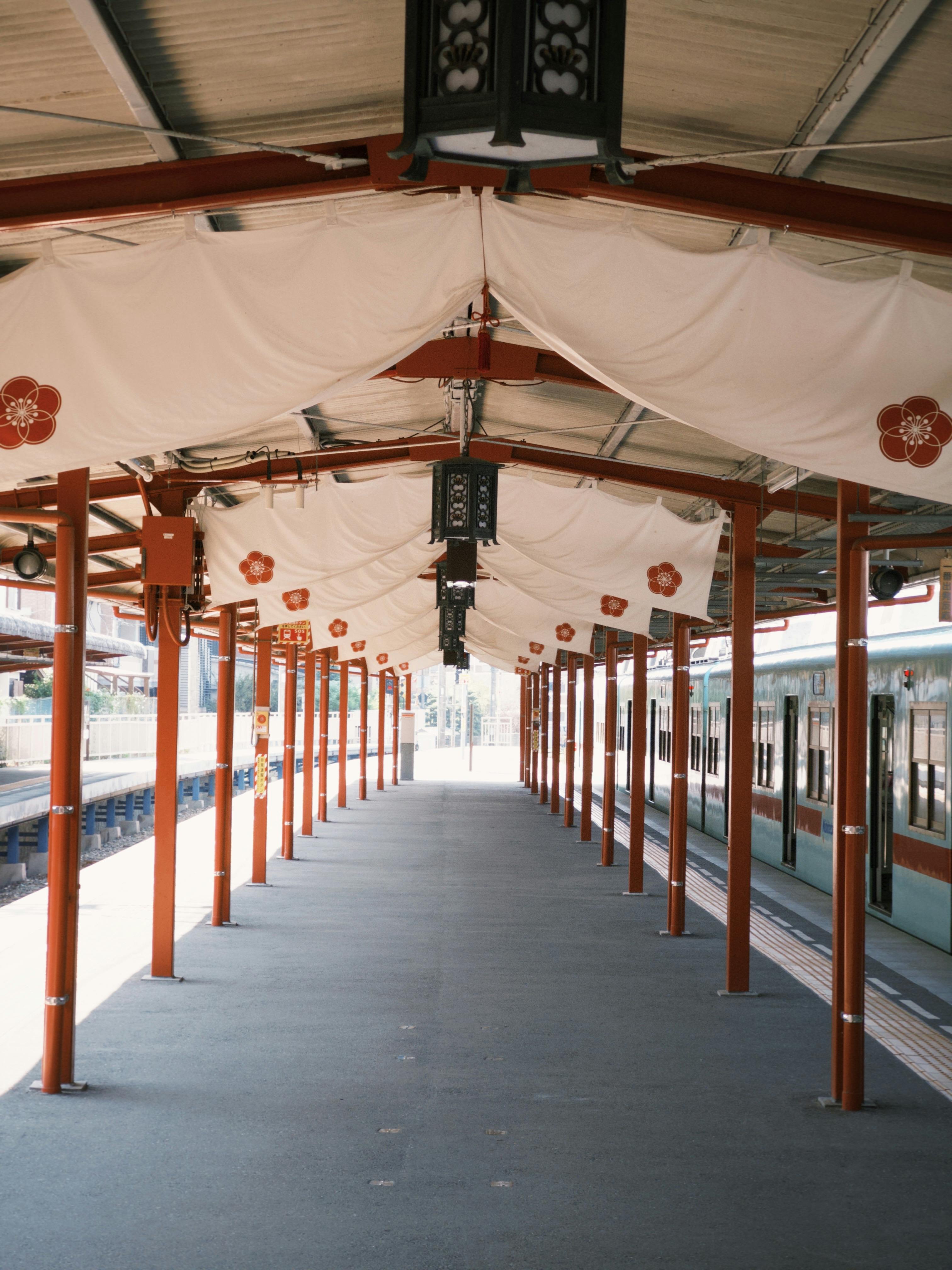 Traditional Train Station Platform in Fukuoka, Japan · Free Stock Photo