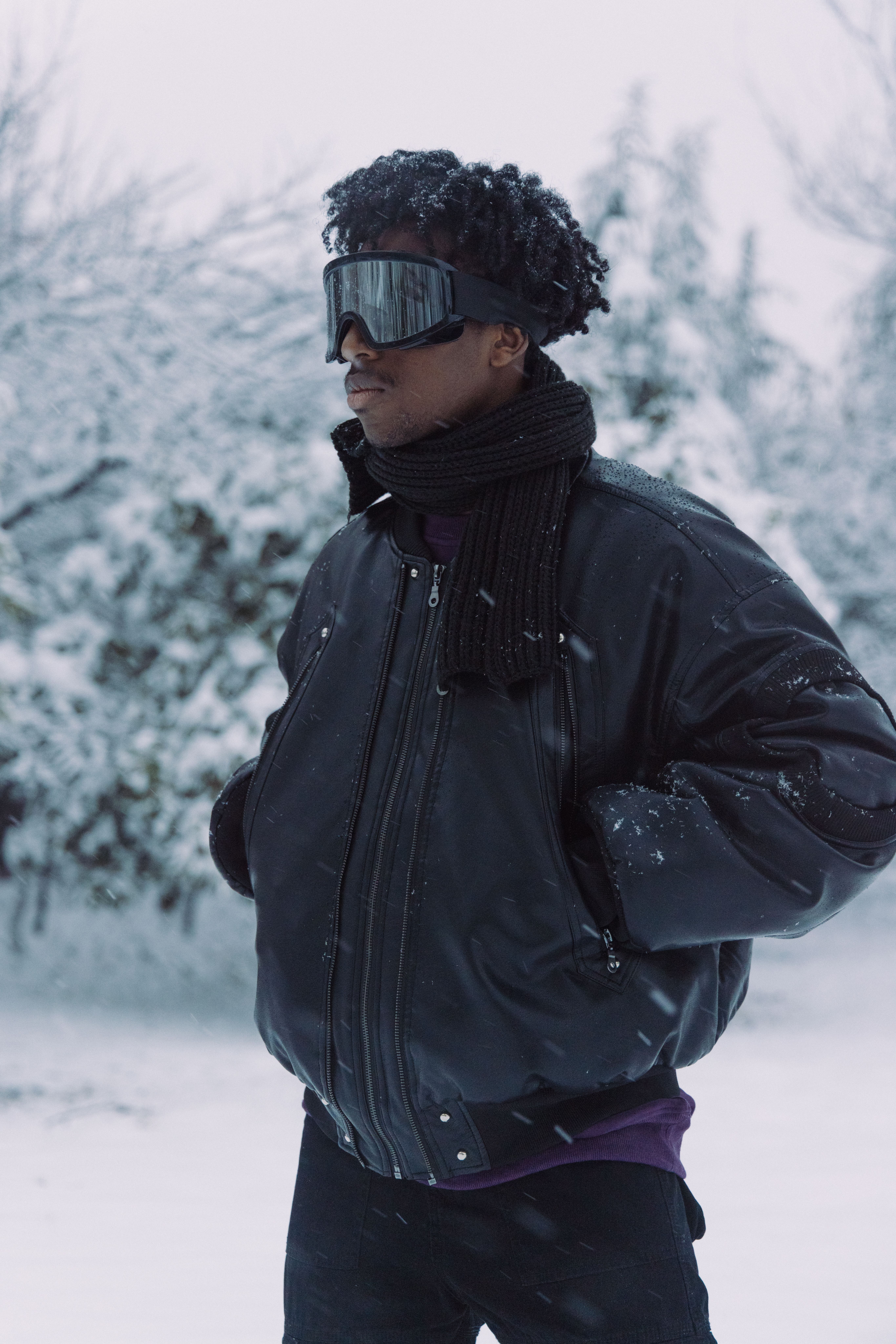 Stylish Winter Fashion in Snowy Shanghai · Free Stock Photo