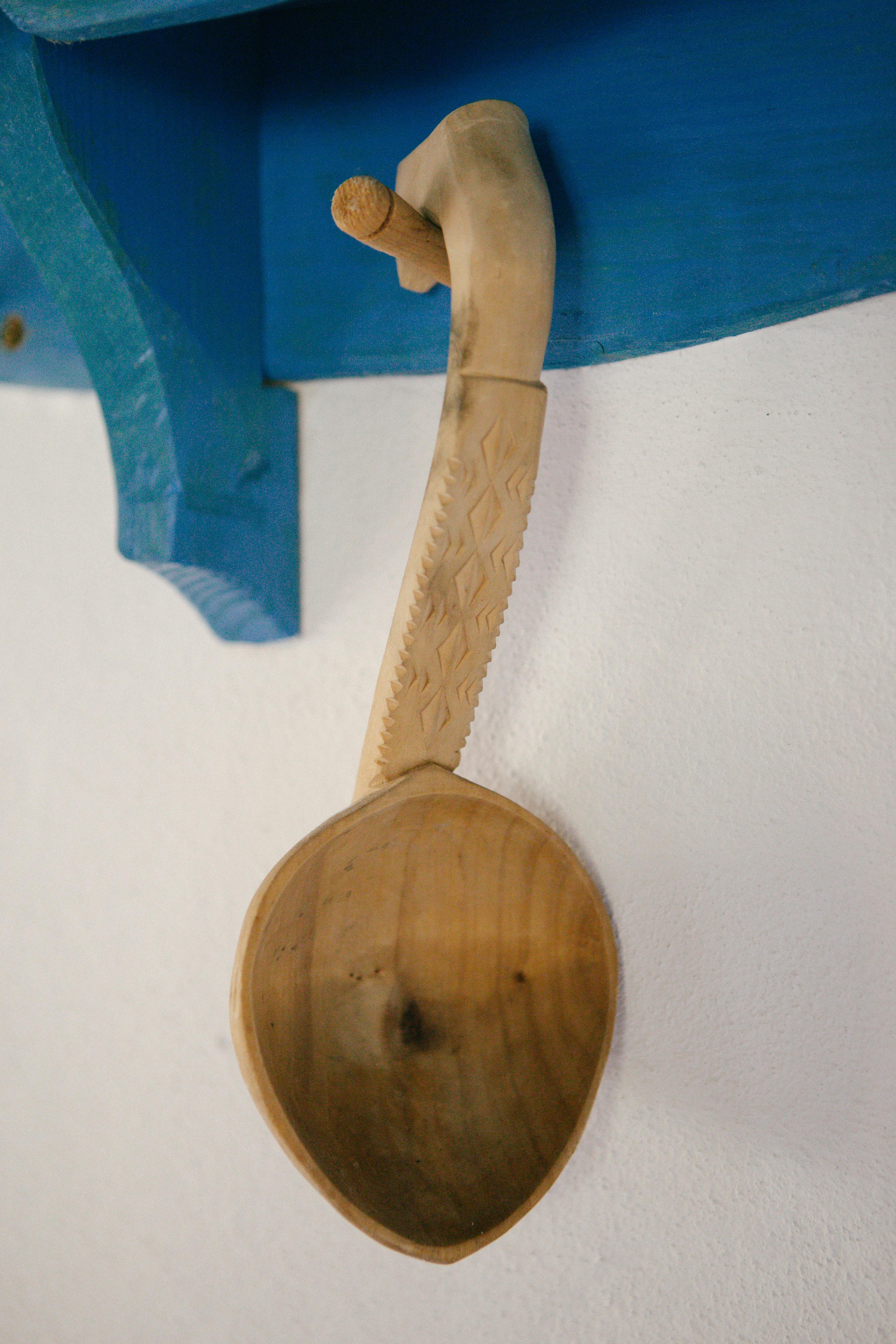 Handcrafted Wooden Spoon in Rustic Interior · Free Stock Photo