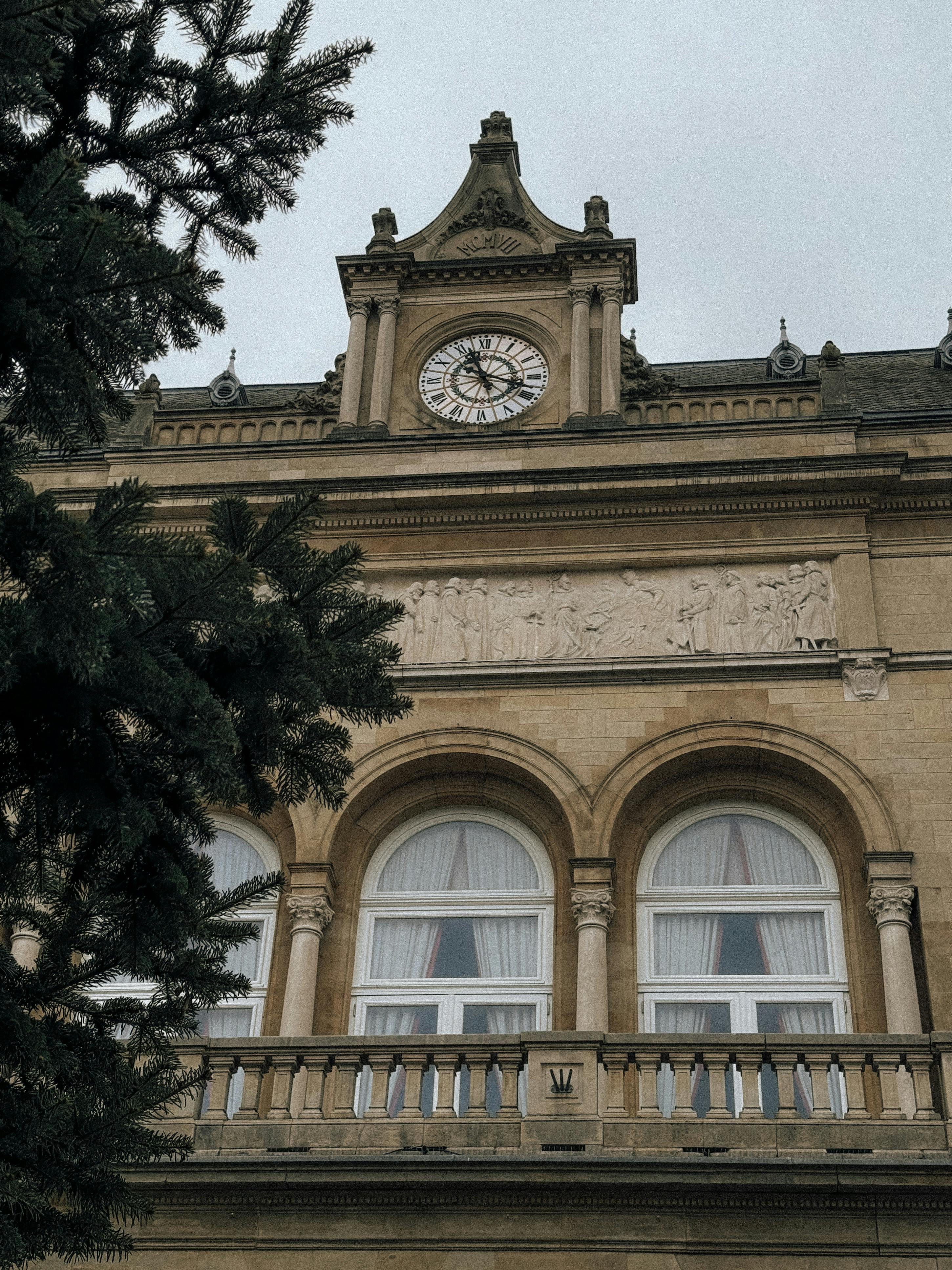 Luxembourg Historic Clock Tower with Detailed Architecture · Free Stock ...