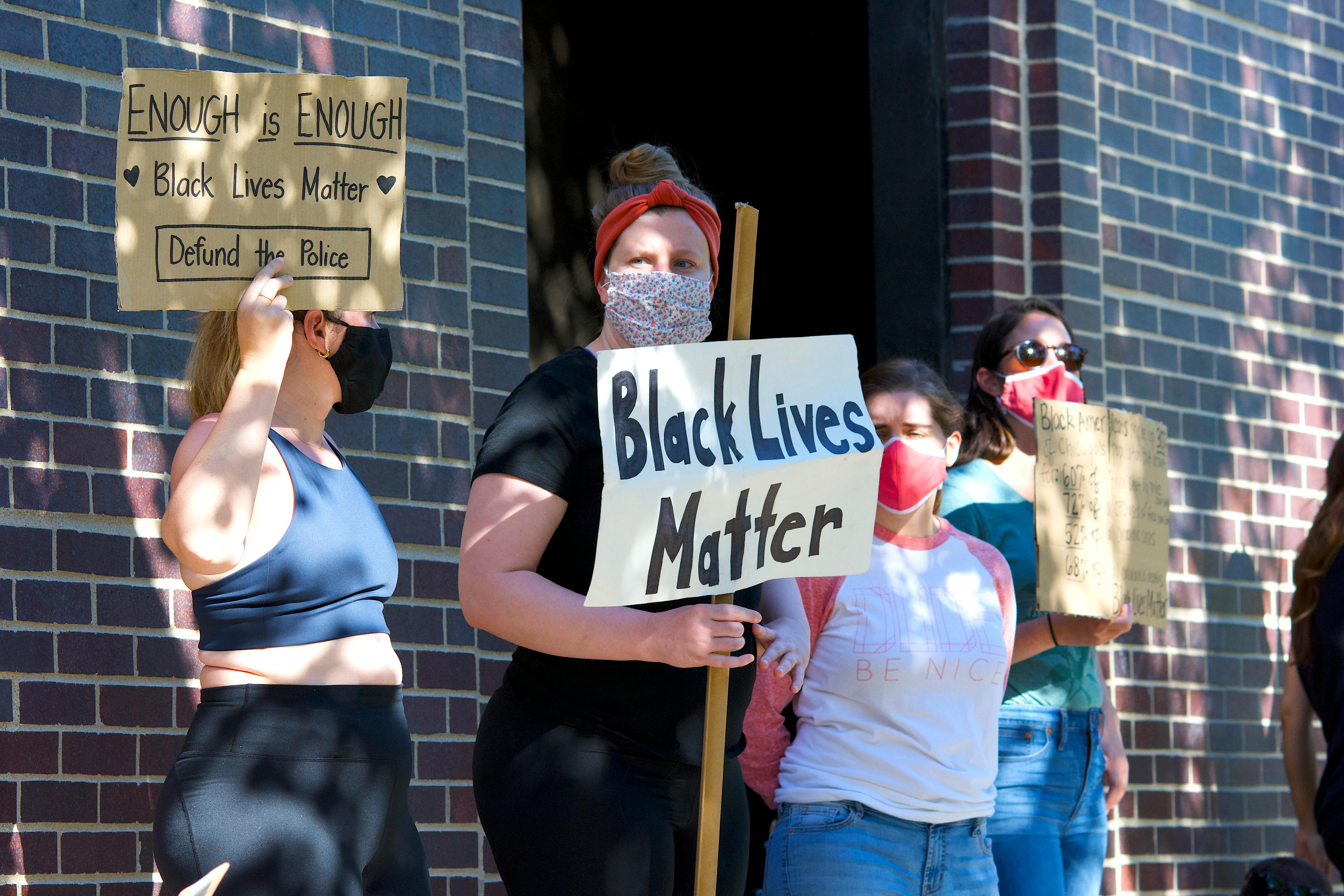 Women at Black Lives Matter Protest with Masks · Free Stock Photo