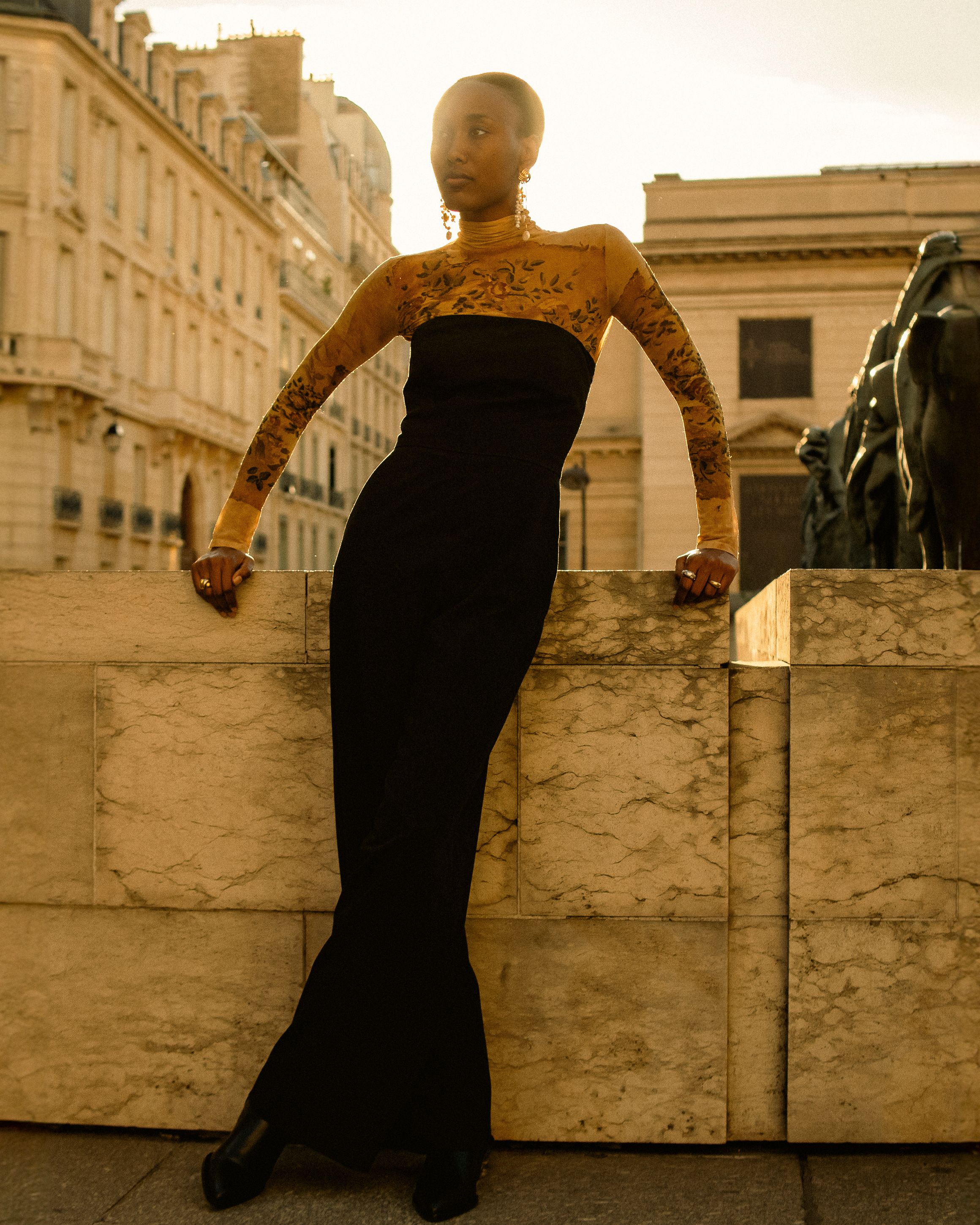 Elegant Model at Sunset in Paris · Free Stock Photo
