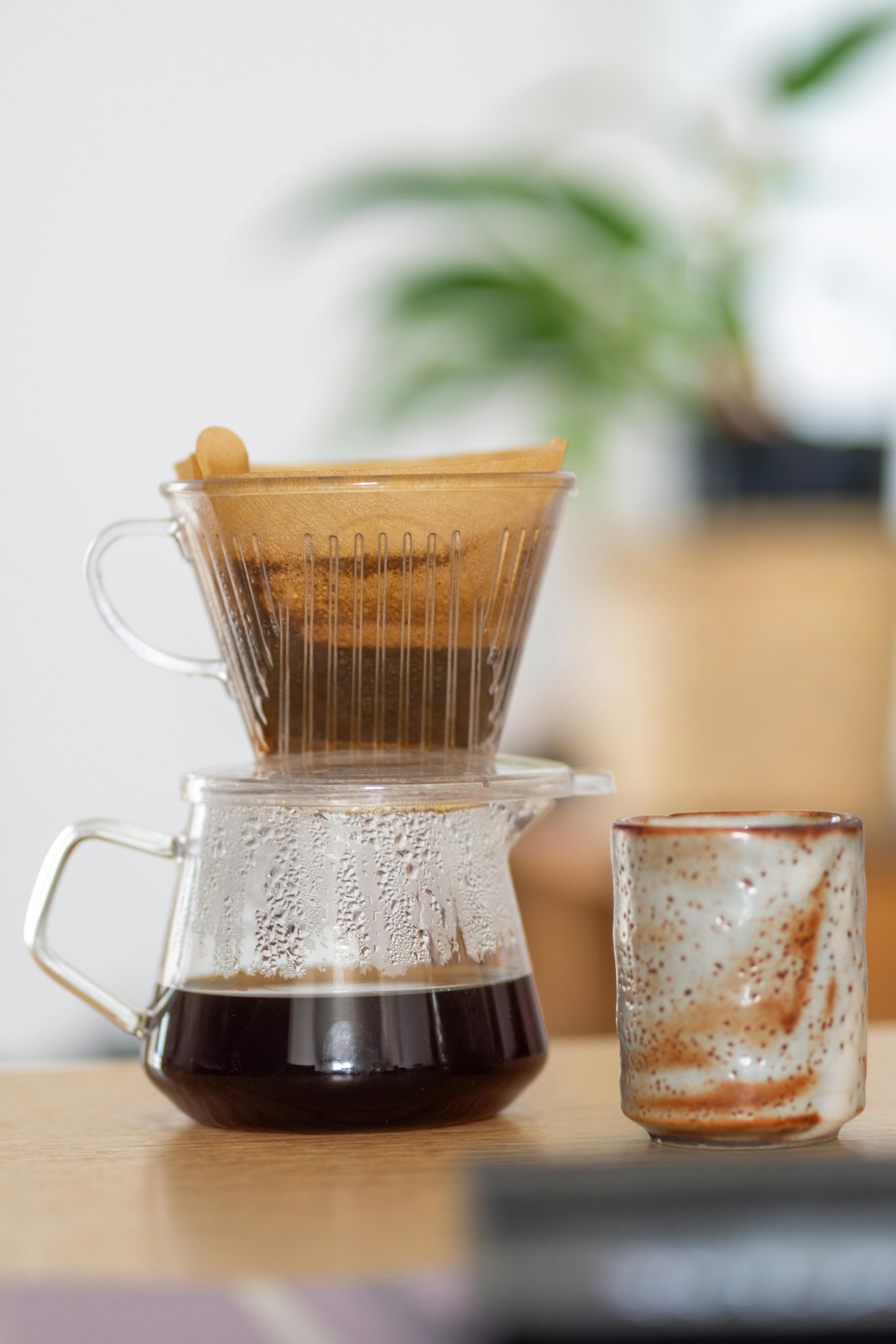 Artisanal Coffee Dripper and Ceramic Mug Setup · Free Stock Photo