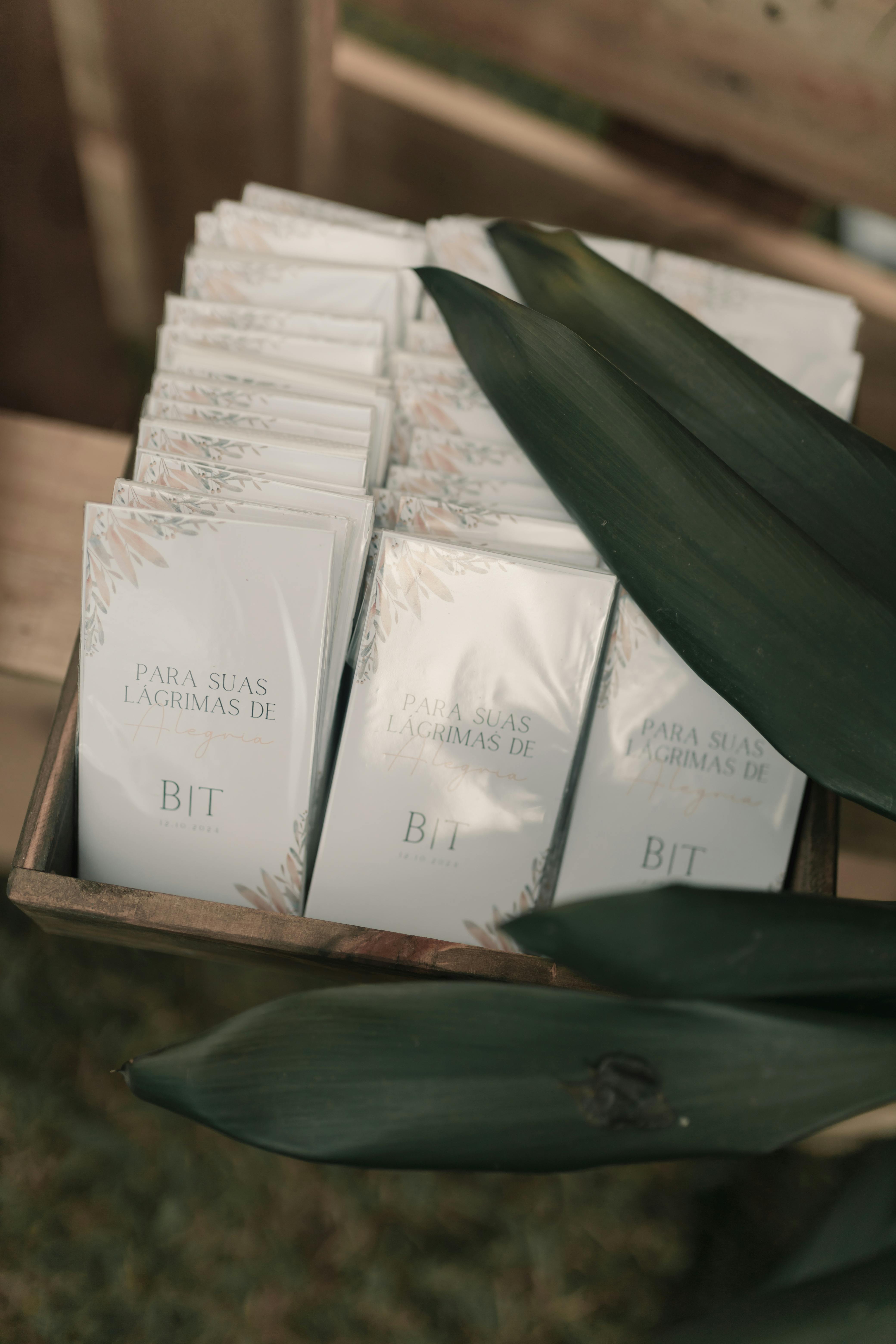 Elegant Tissue Packets Displayed at Event · Free Stock Photo