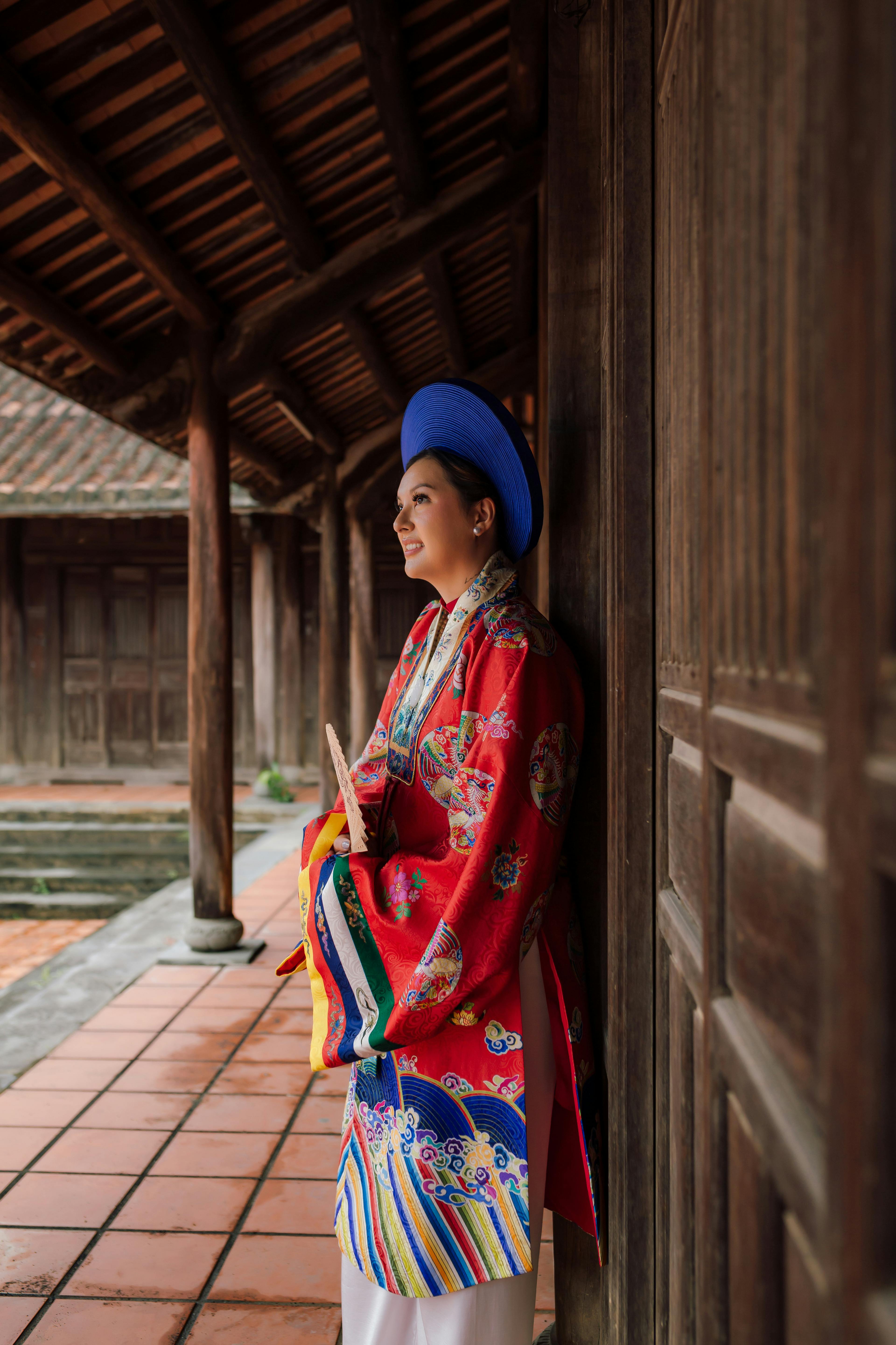 Portrait of Woman in Traditional Vietnamese Attire · Free Stock Photo