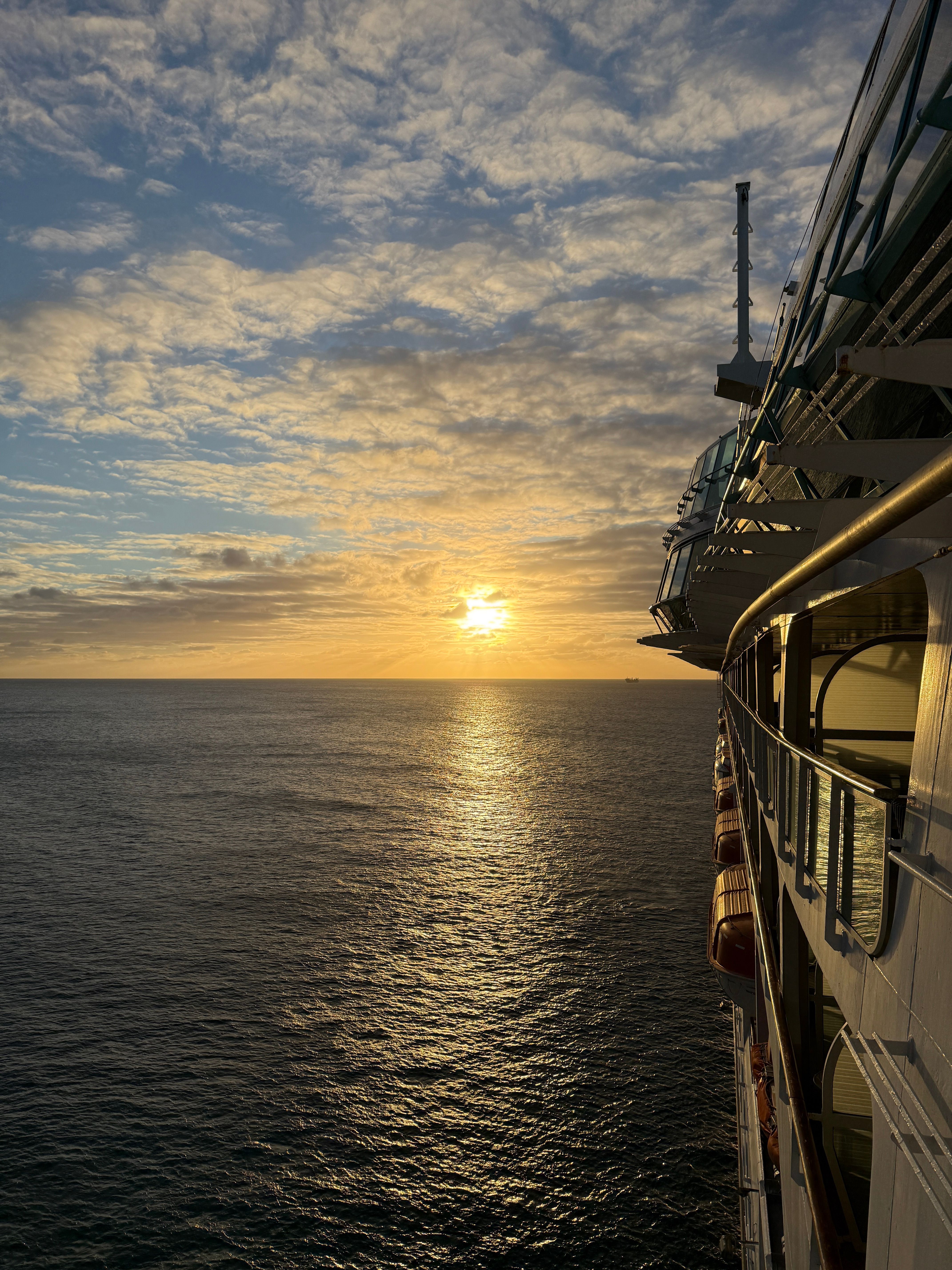 Sunset View from Cruise Ship Balcony · Free Stock Photo