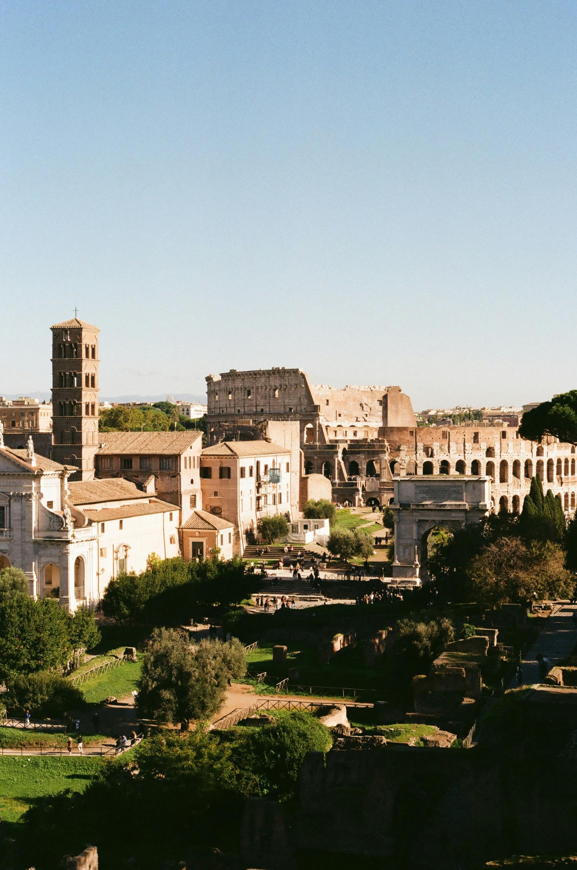 Aerial View of Rome's Iconic Colosseum · Free Stock Photo