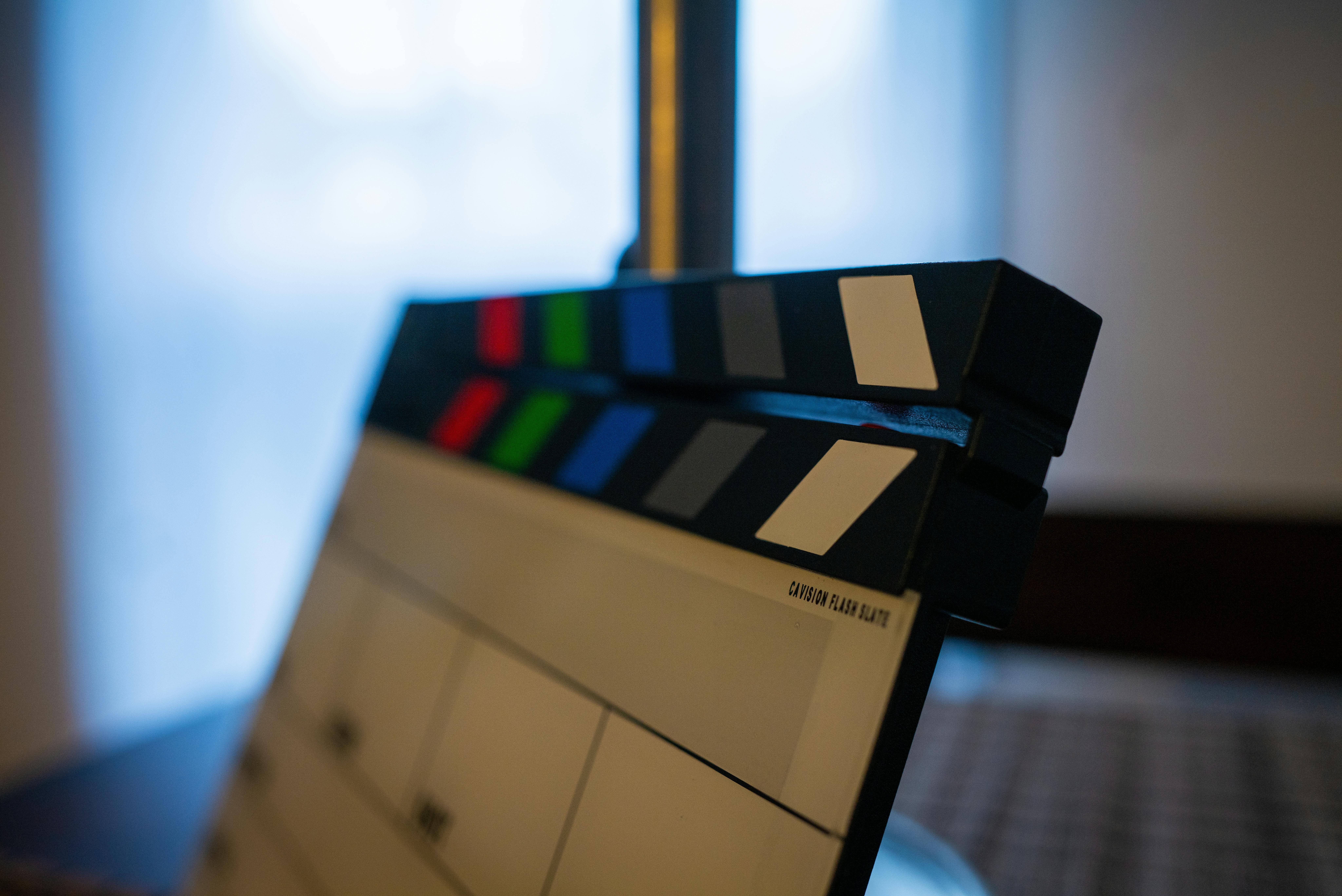 Black and White Production Scene Take Tool · Free Stock Photo