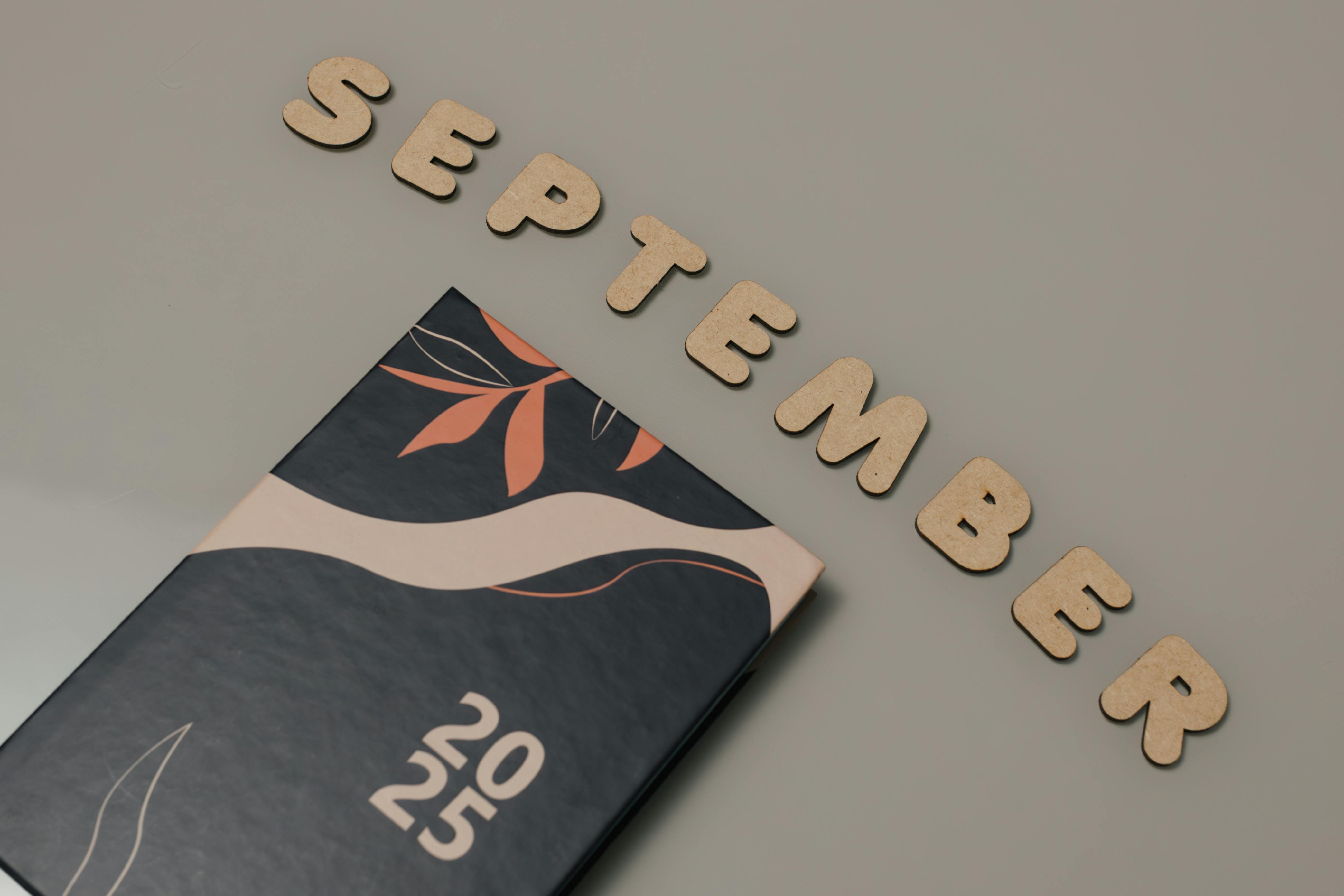 Stylish 2025 Planner with September Layout · Free Stock Photo