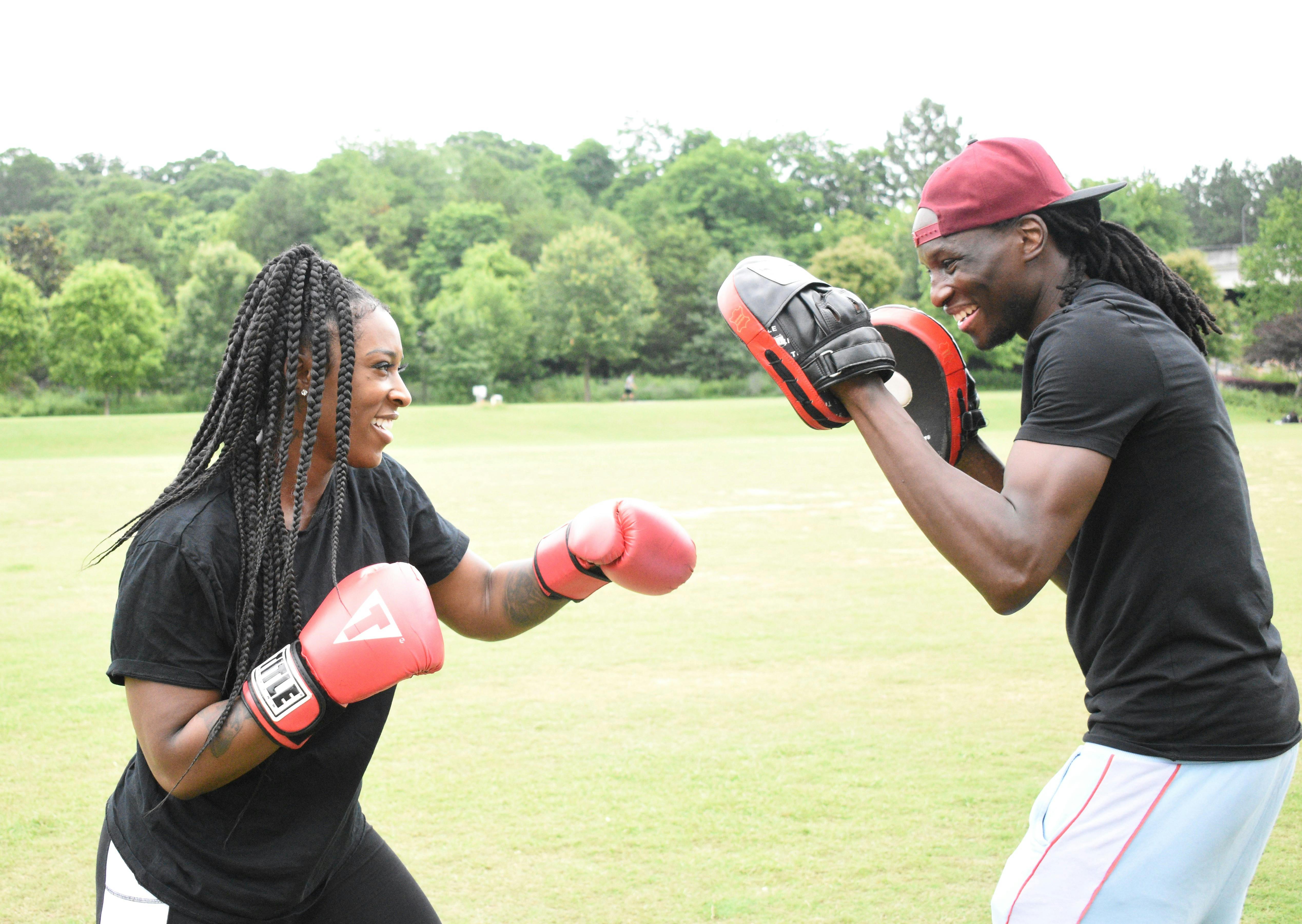 Outdoor Boxing Training Session in Park · Free Stock Photo