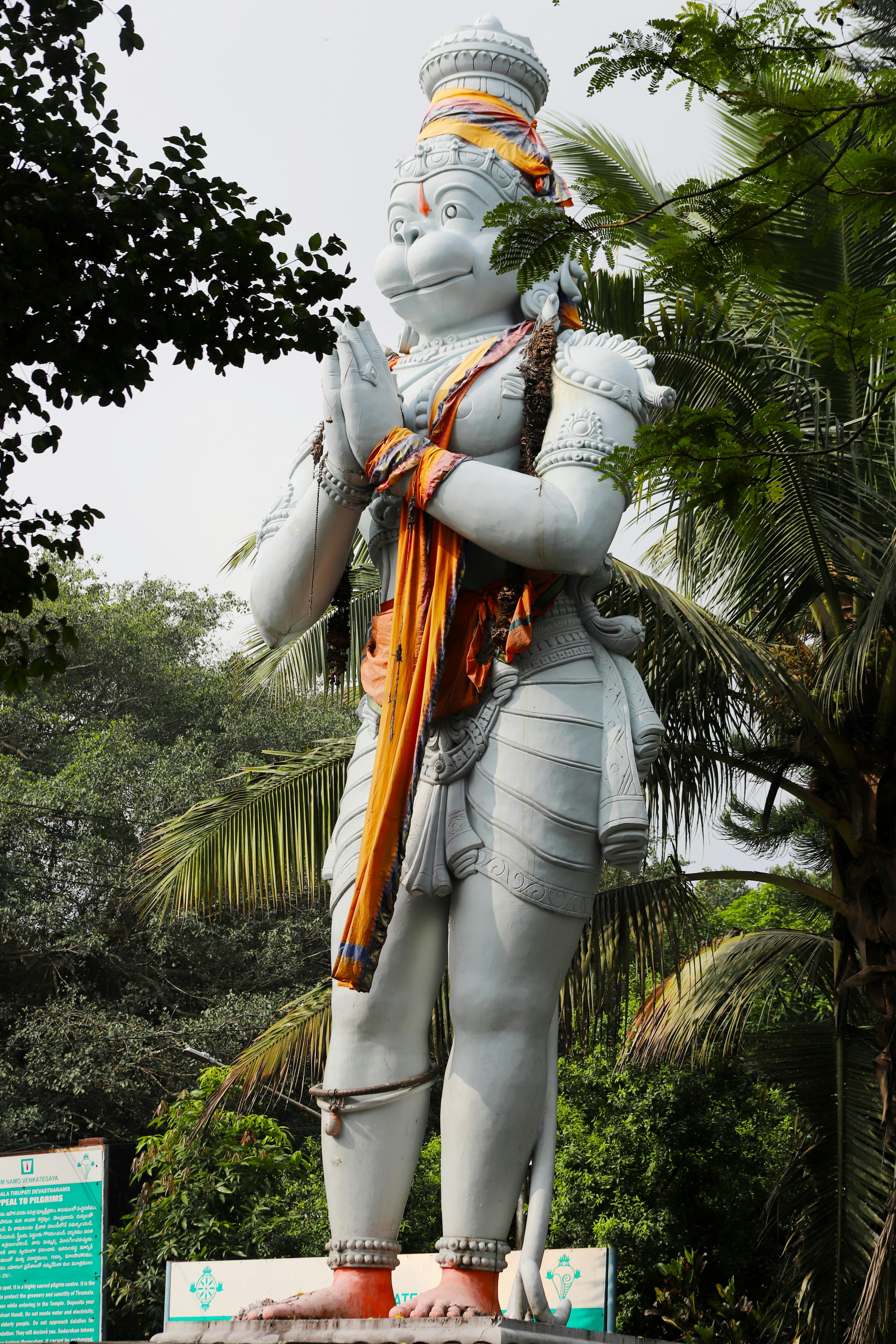 Majestic Hanuman Statue Amidst Lush Greenery · Free Stock Photo