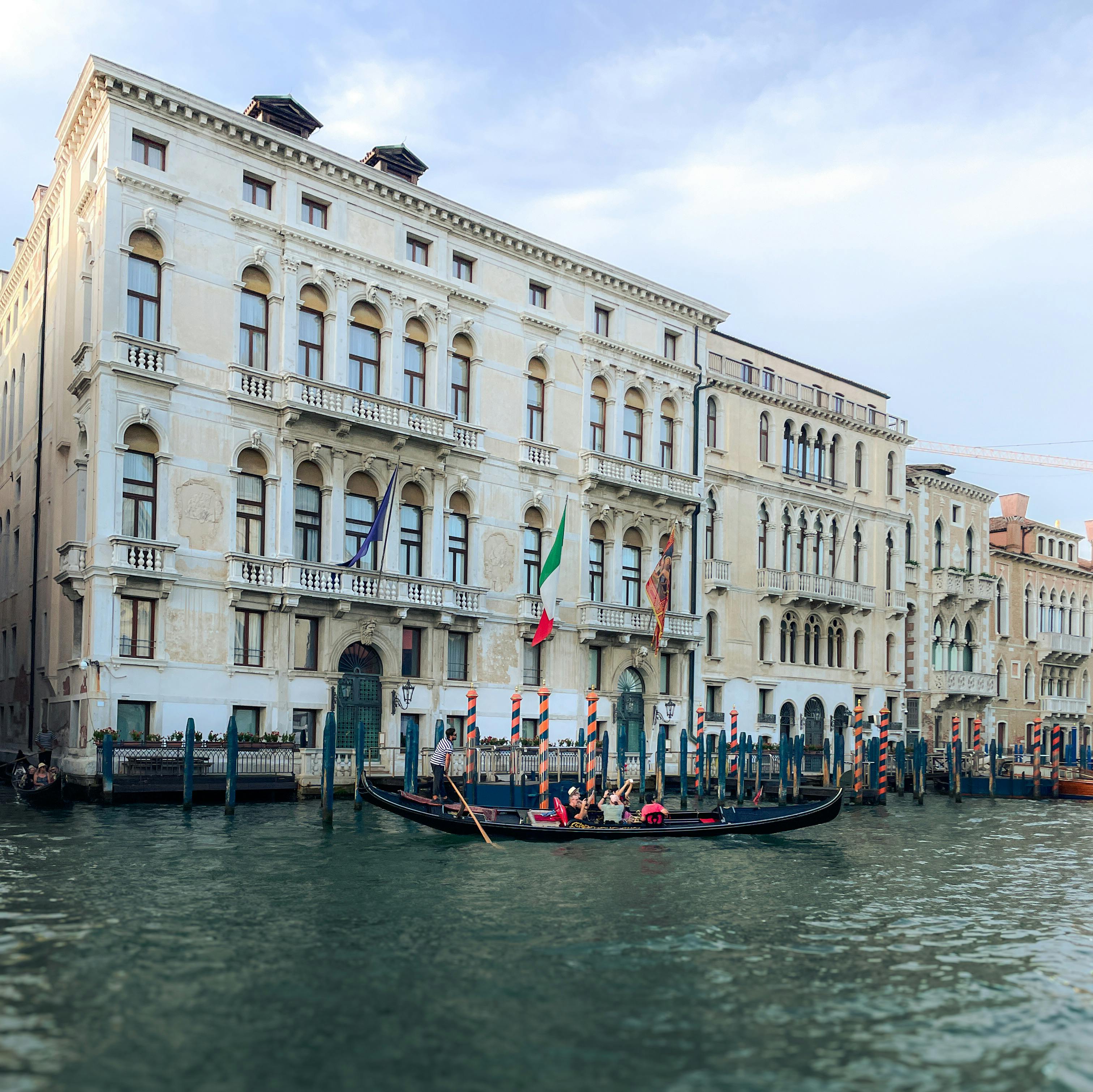 Scenic Gondola Ride on Venice Canal Past Historic Architecture · Free ...