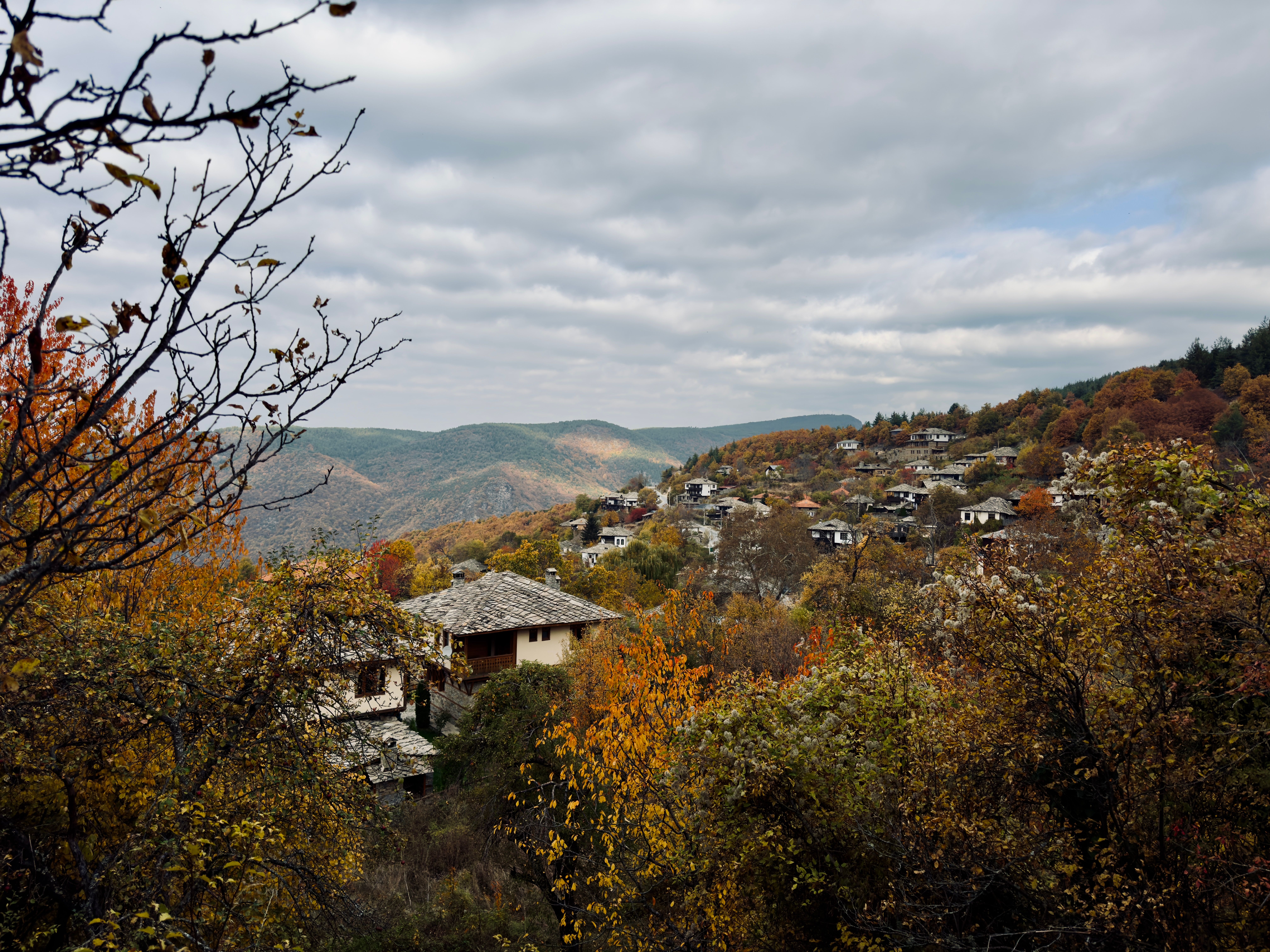 Autumn Village Scene in Bulgarian Mountains · Free Stock Photo