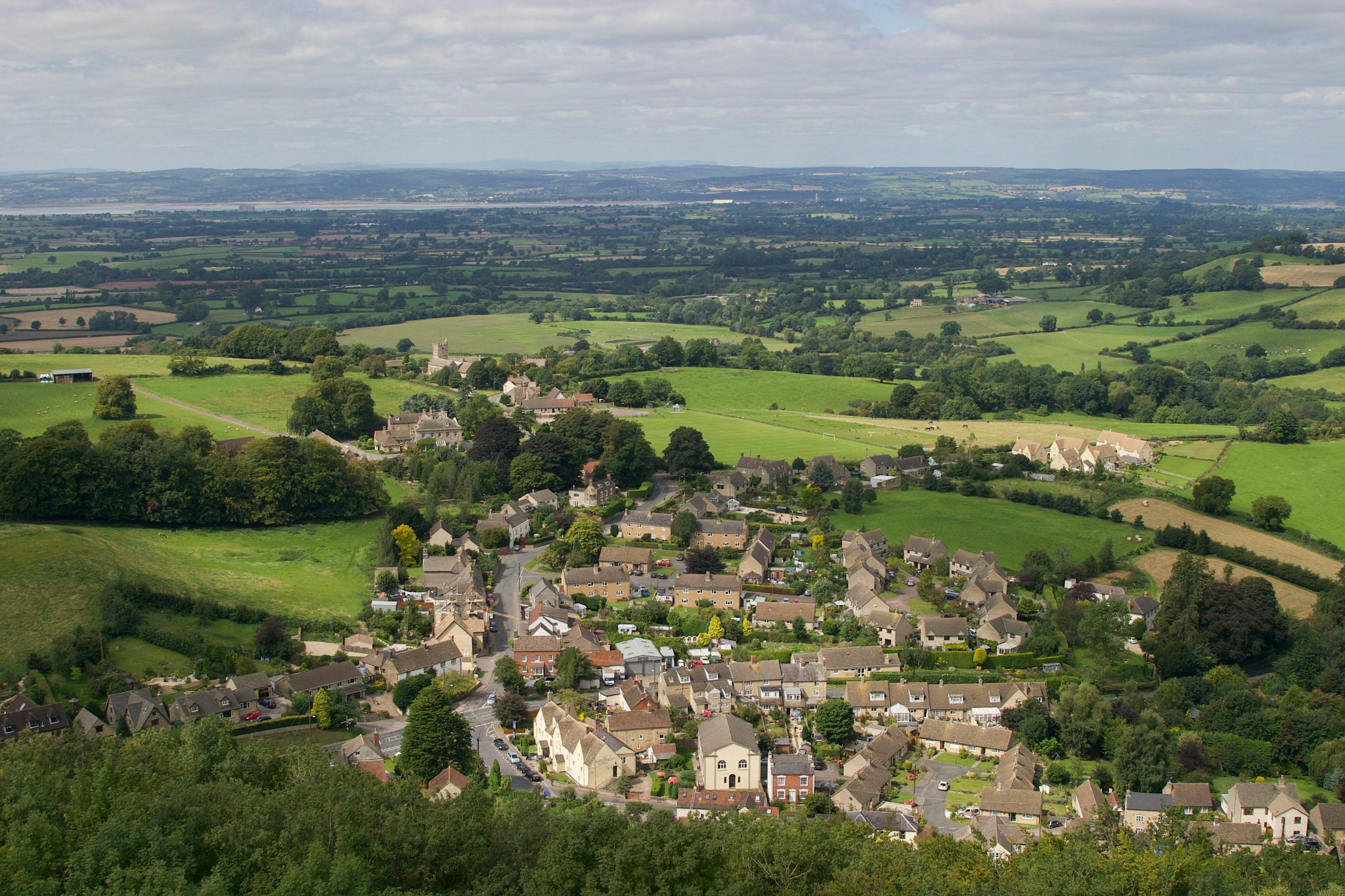 Aerial View of Wotton-under-Edge Countryside · Free Stock Photo