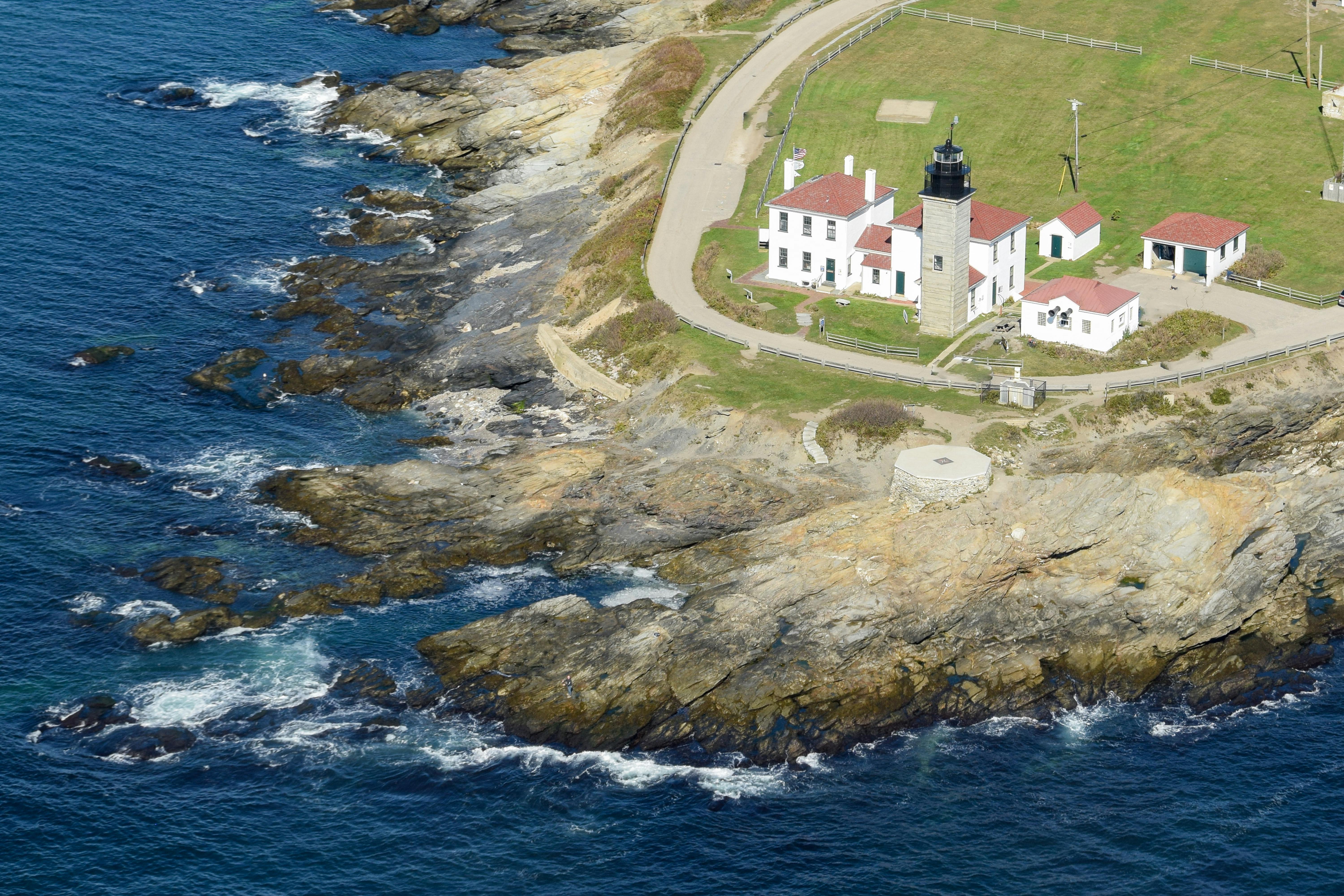 Aerial View of Beavertail Lighthouse, Rhode Island · Free Stock Photo
