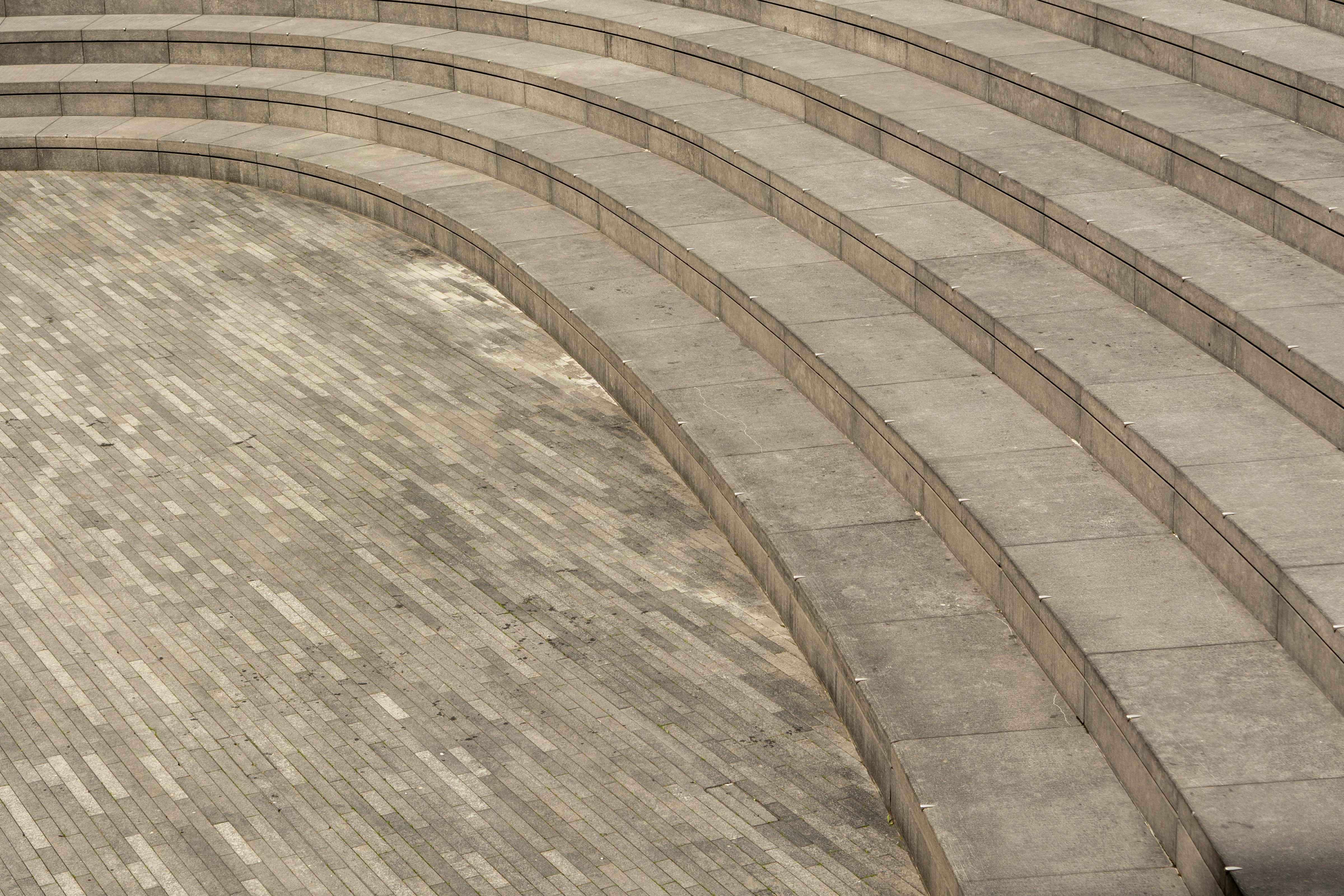 Minimalist Outdoor Stone Amphitheater Steps · Free Stock Photo