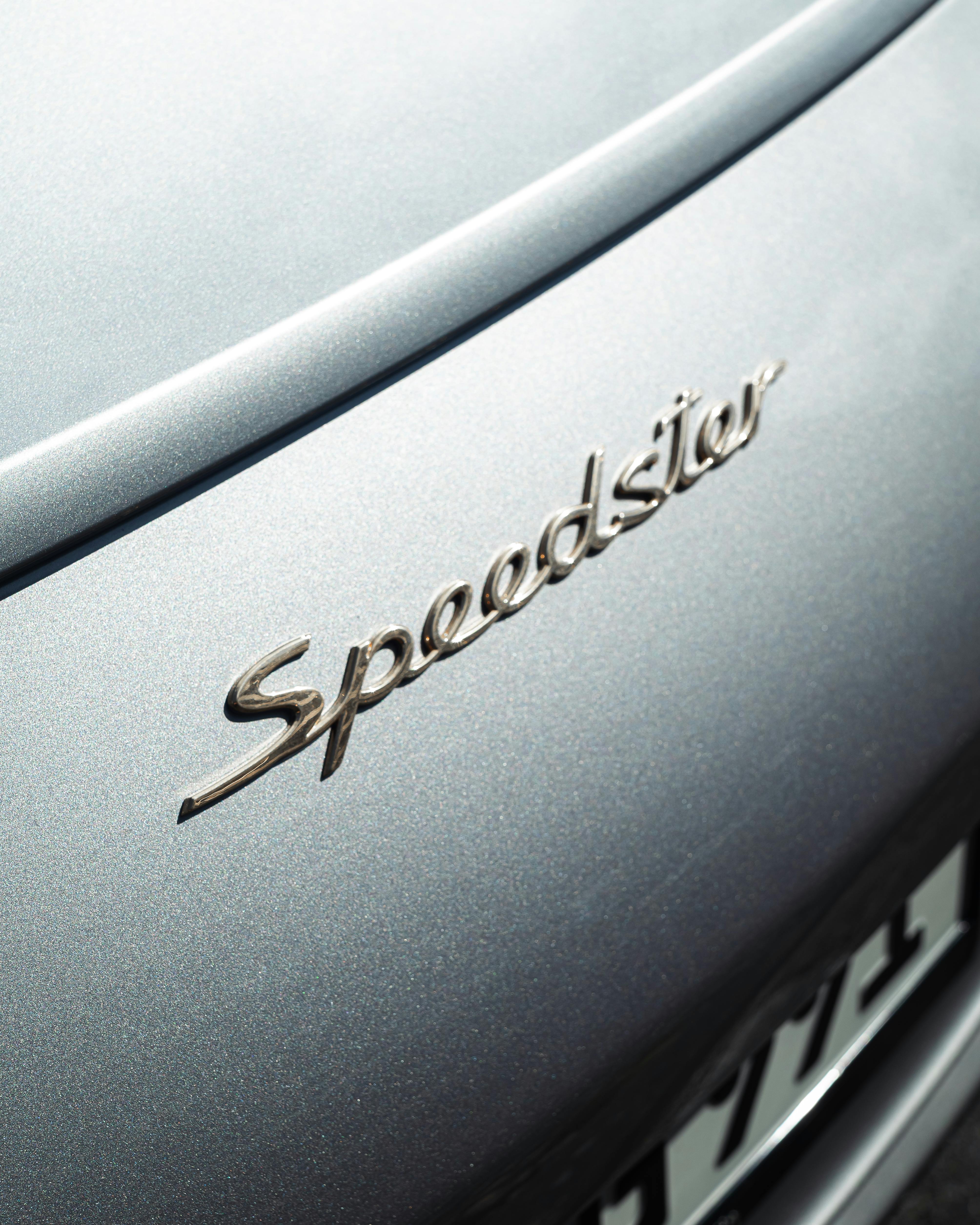 Close-Up of Speedster Badge on Luxury Car · Free Stock Photo