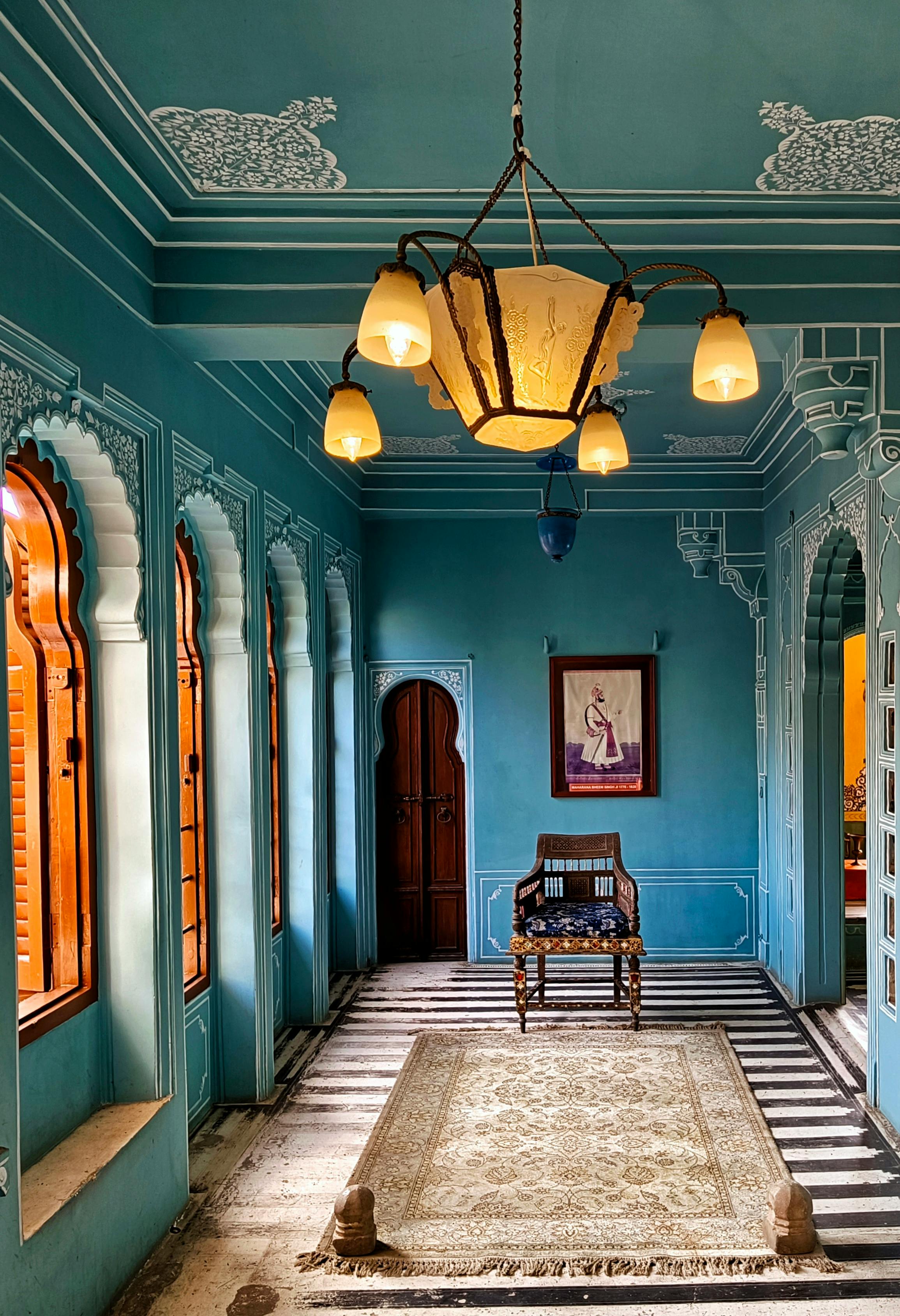 Rajasthani Palace Interior with Traditional Decor · Free Stock Photo