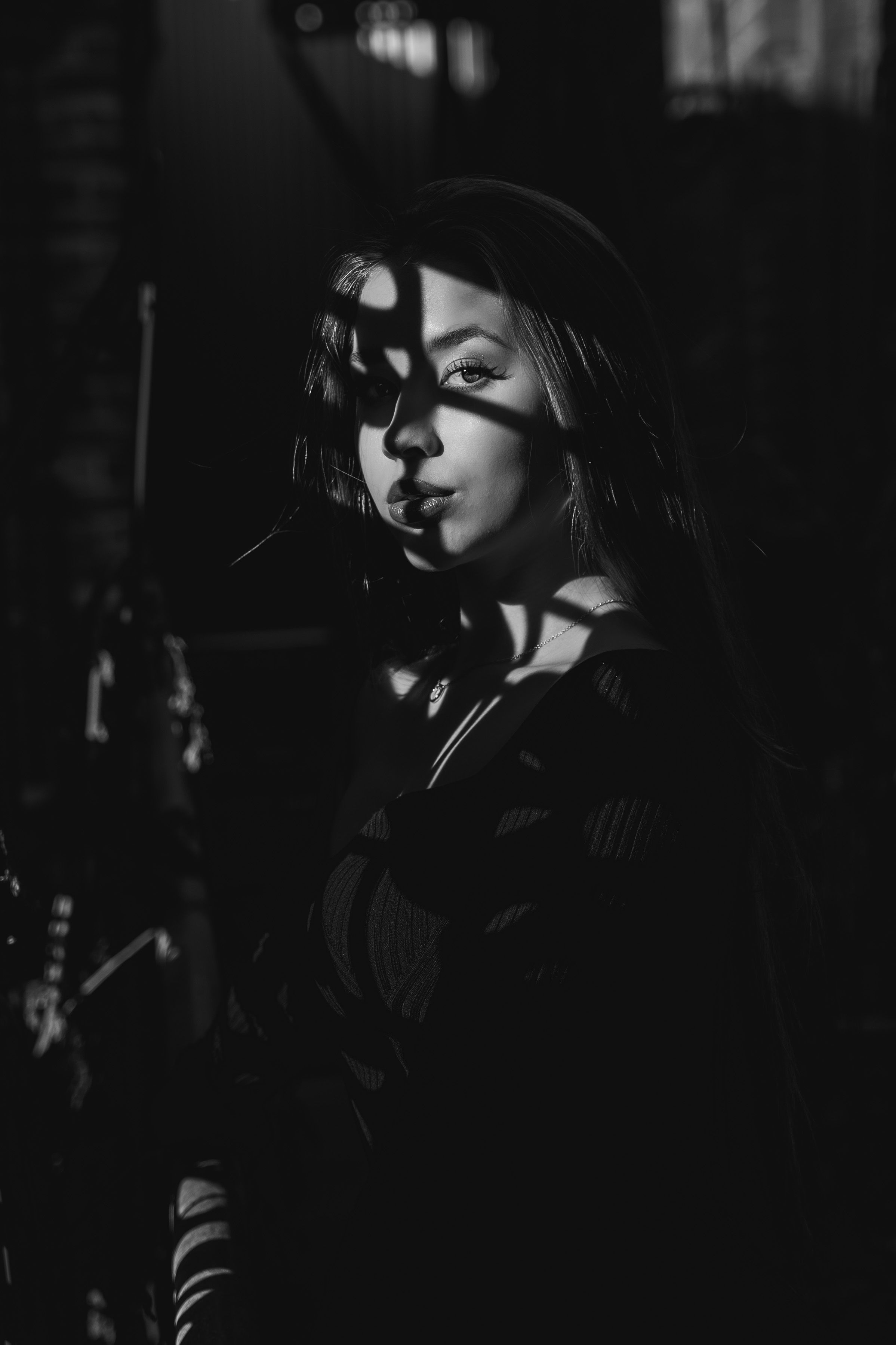 Dramatic Portrait in Shadow and Light · Free Stock Photo