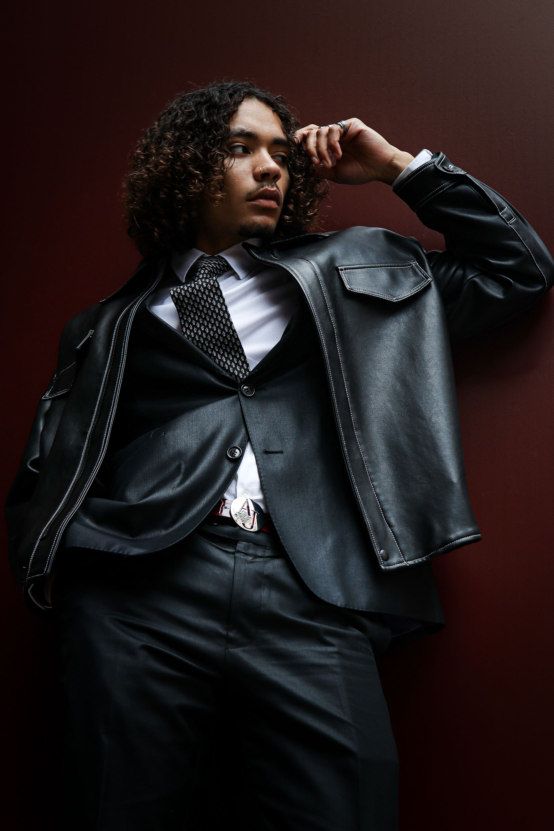 Stylish Black Leather Fashion Portrait in Paris · Free Stock Photo