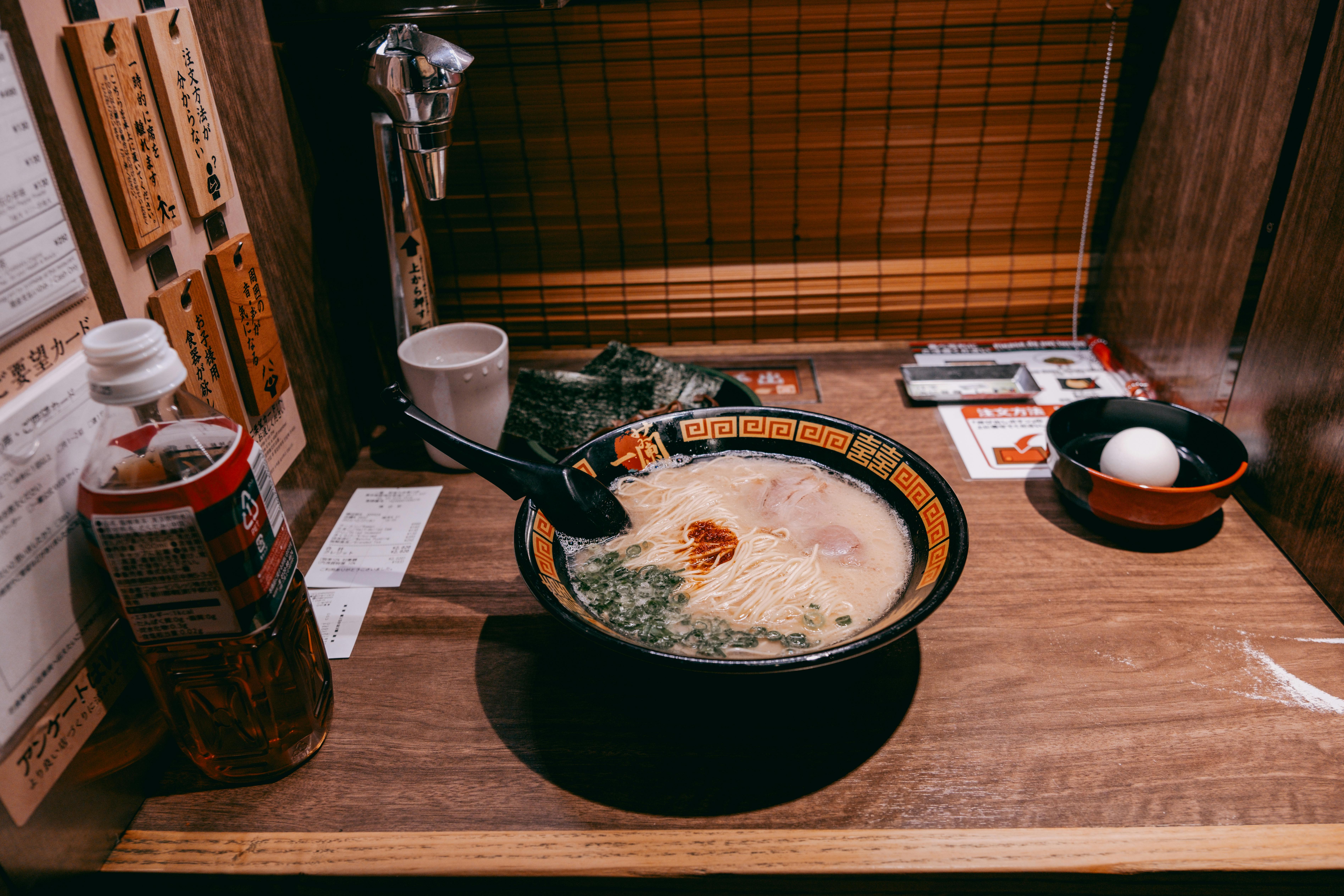 Delicious Ramen Bowl in Tokyo Booth · Free Stock Photo