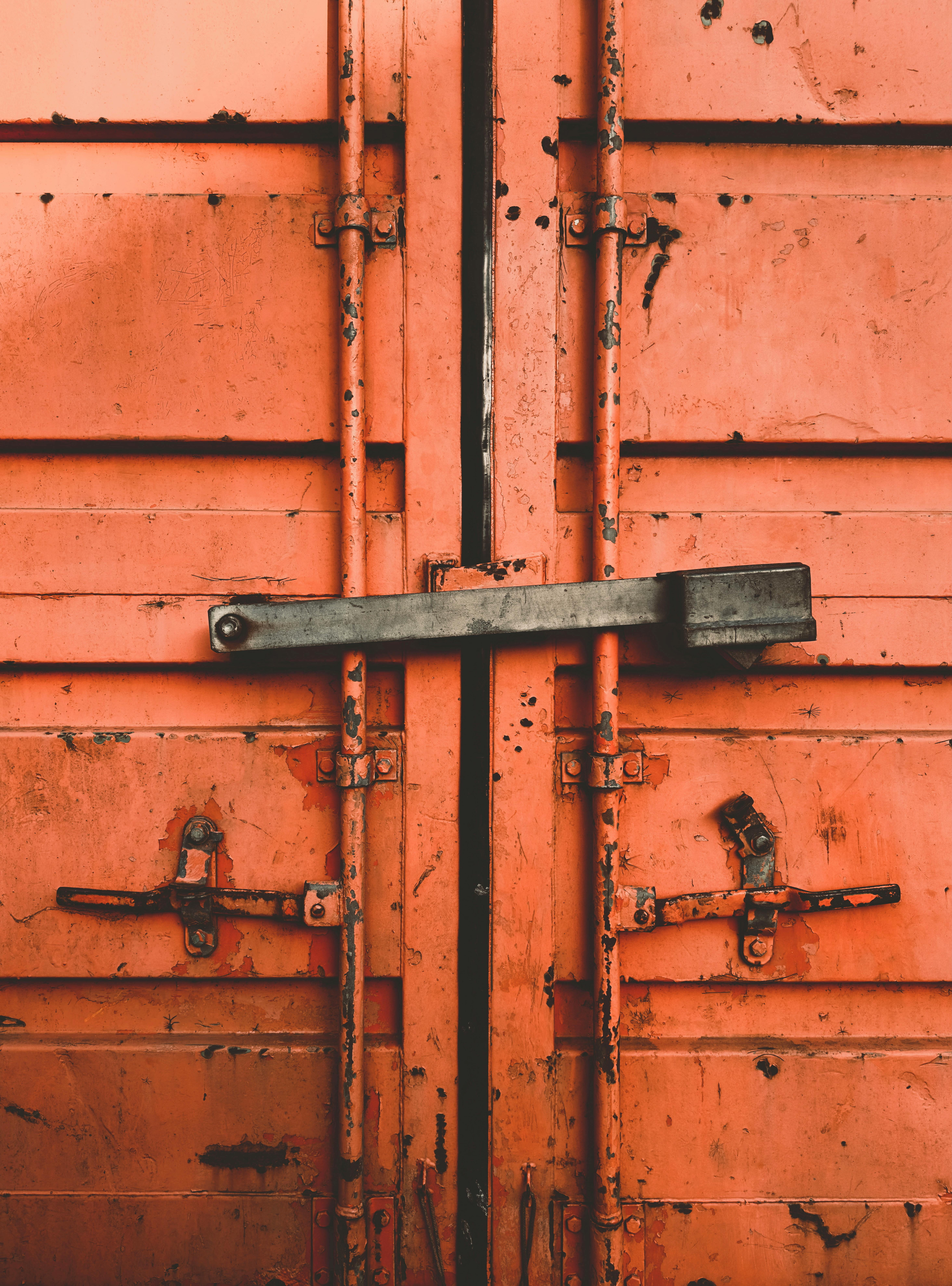 Close-up of Rusty Shipping Container Doors · Free Stock Photo