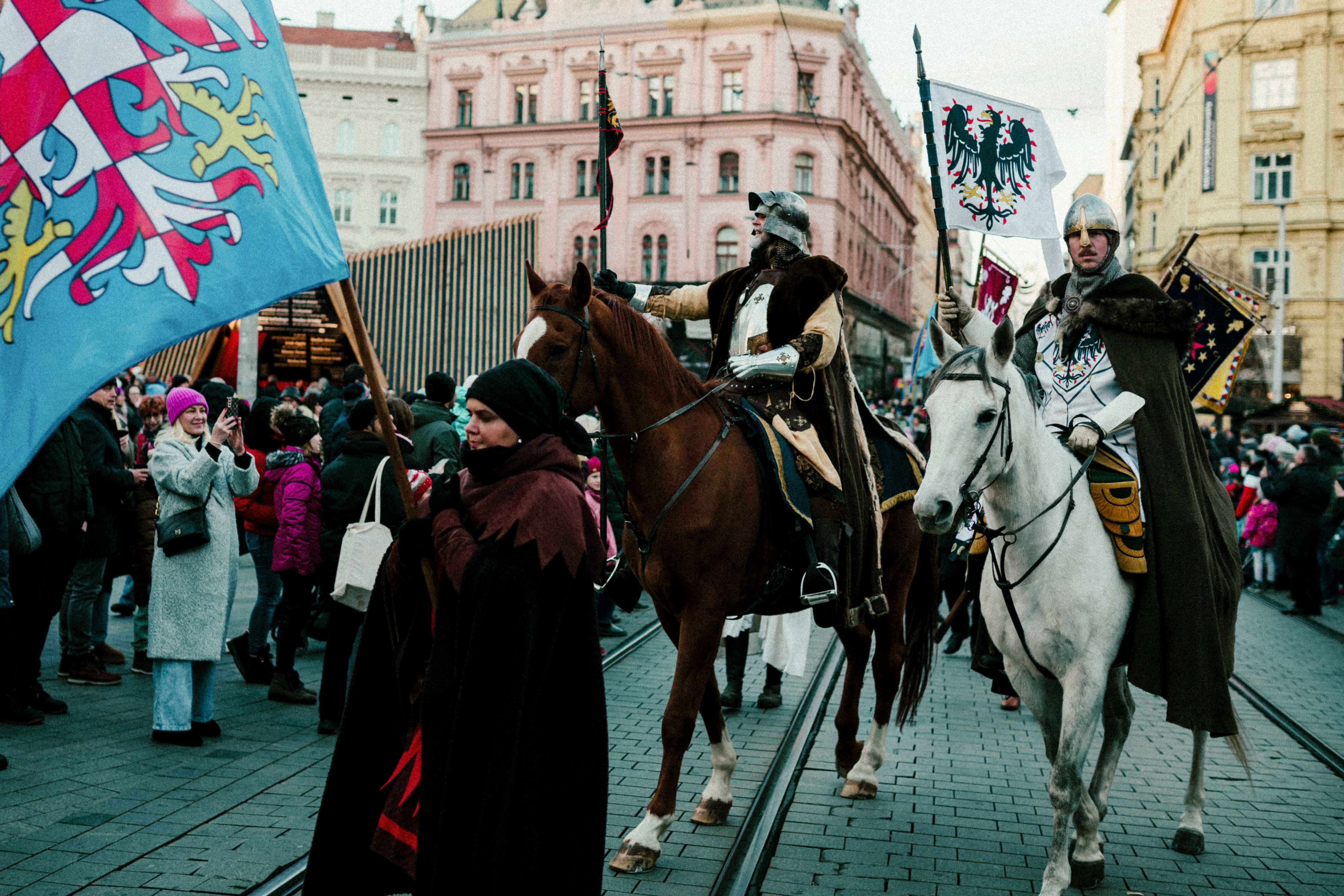 Historical Parade with Medieval Knights on Horses · Free Stock Photo