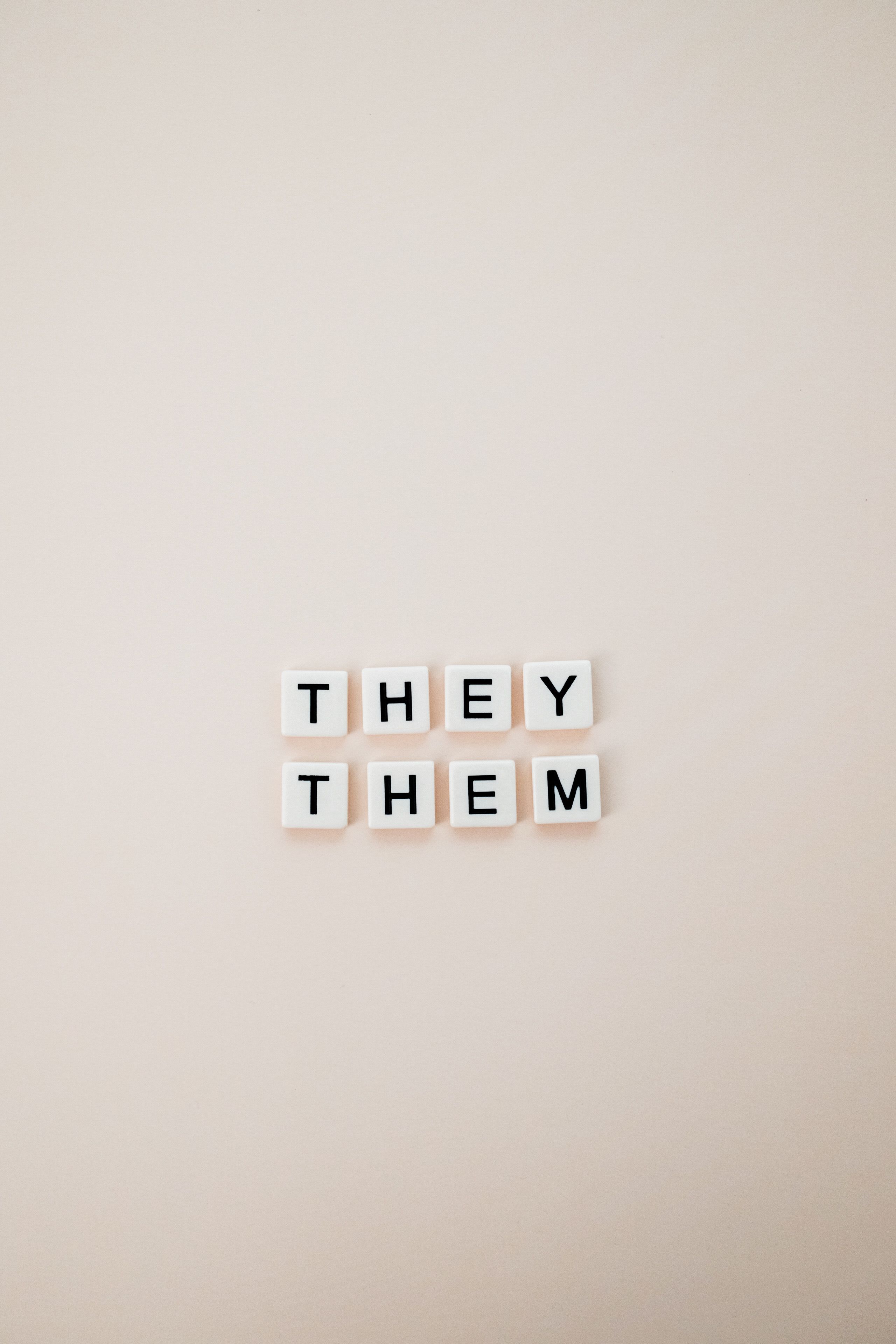 Gender Neutral Pronouns with Letter Tiles · Free Stock Photo