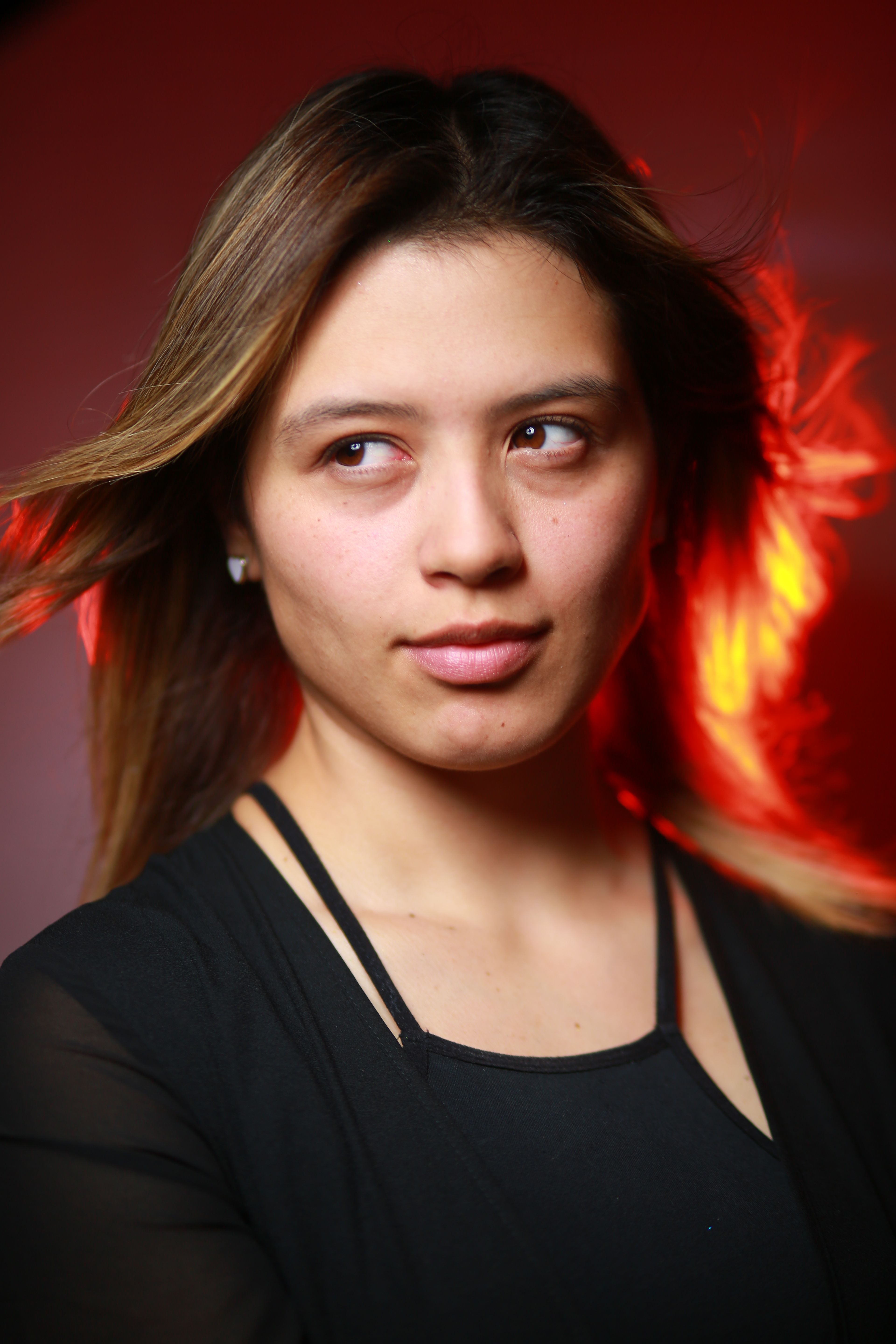 Portrait of Woman with Dramatic Lighting · Free Stock Photo