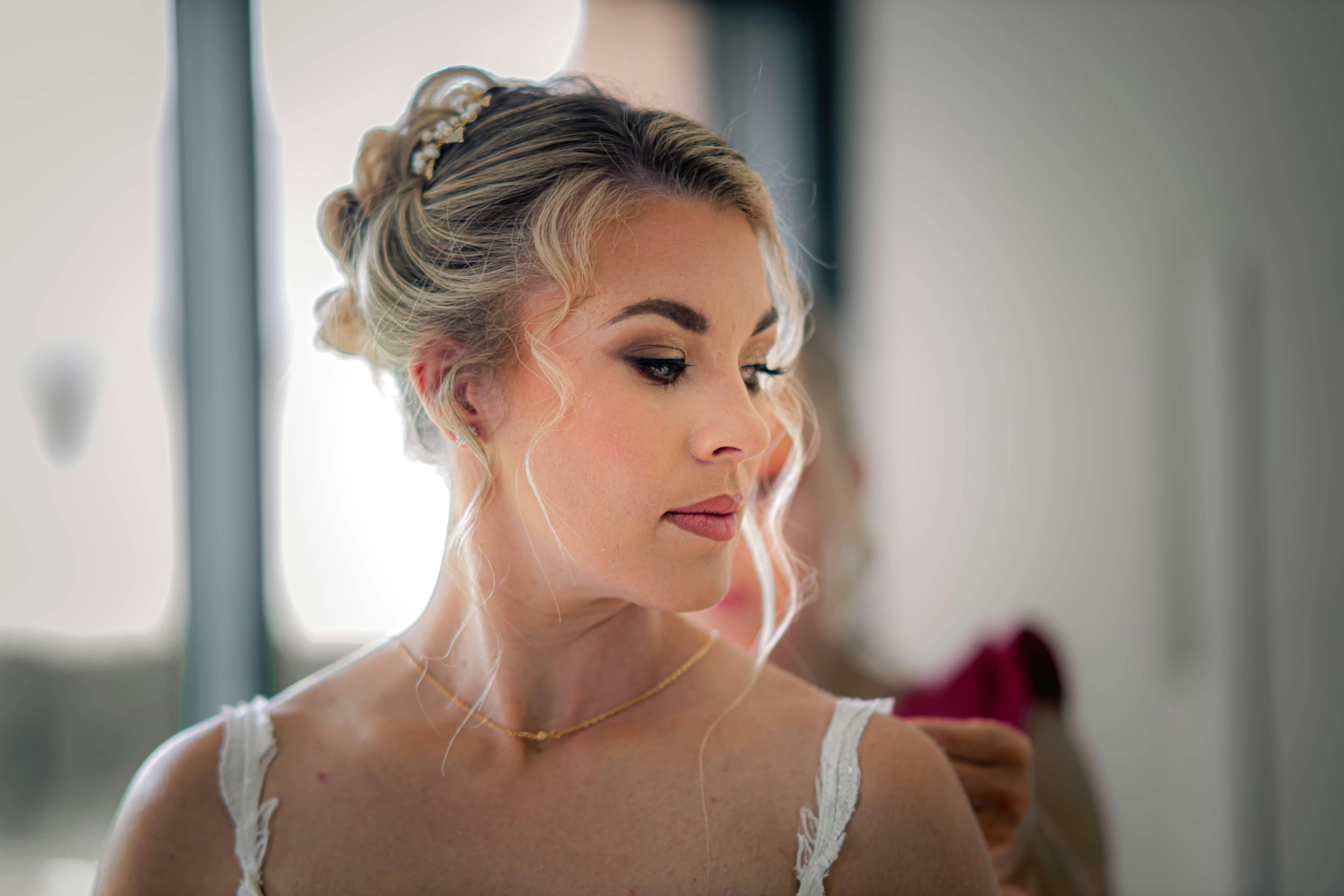 Elegant Bride Preparing for Wedding Ceremony · Free Stock Photo