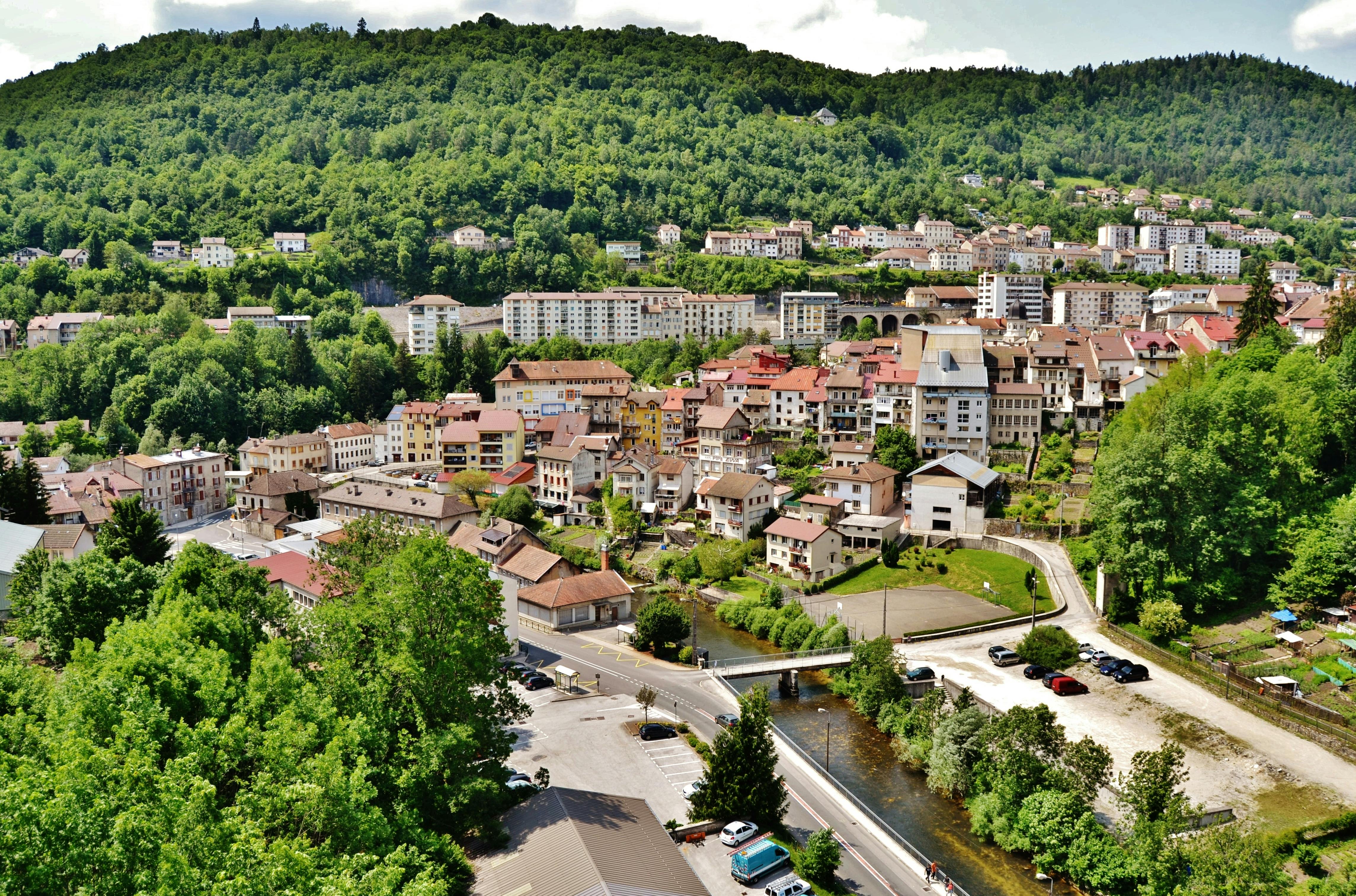 Aerial View of Saint-Claude in Summer · Free Stock Photo