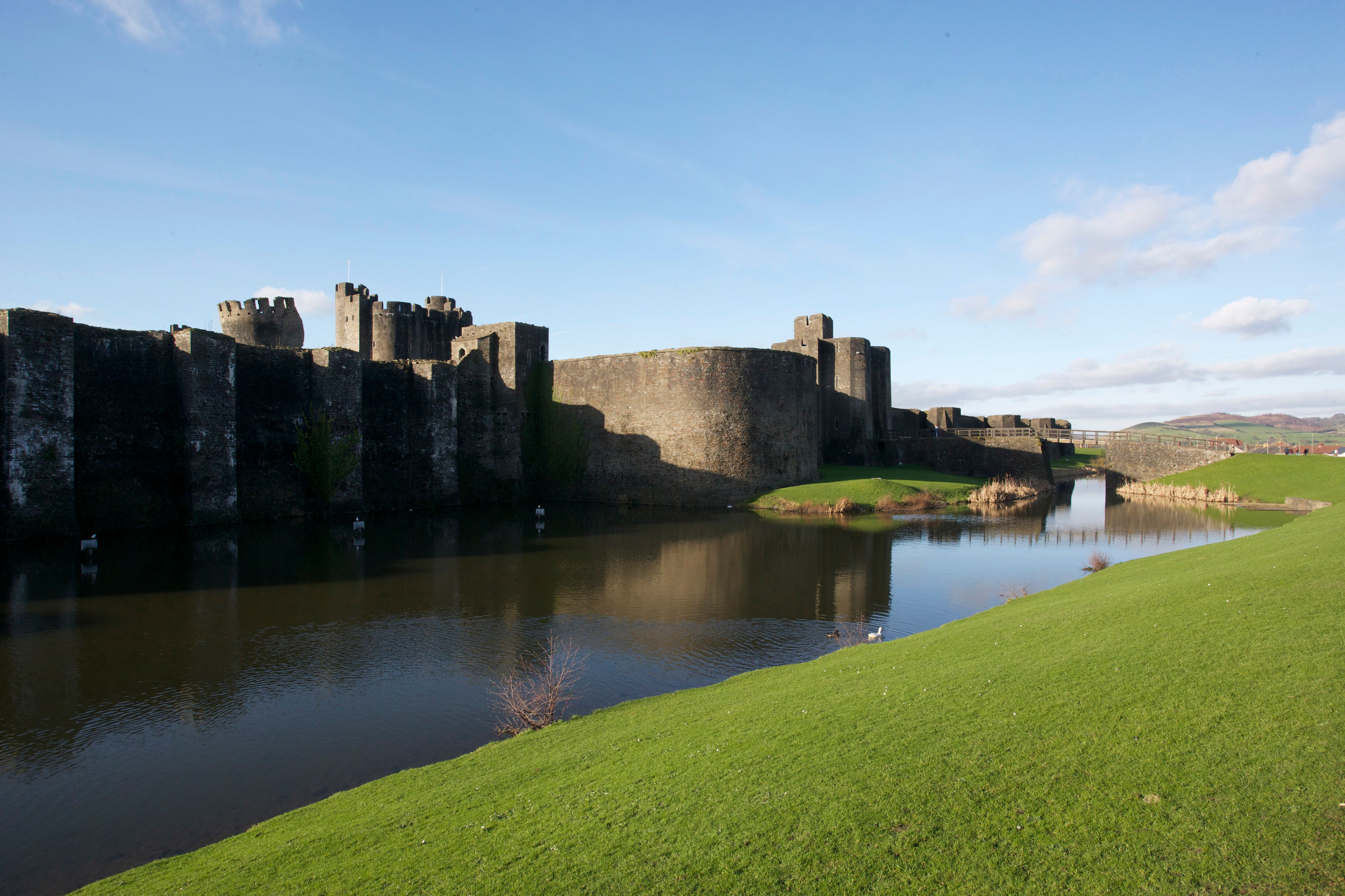 Historic Caerphilly Castle in Wales · Free Stock Photo