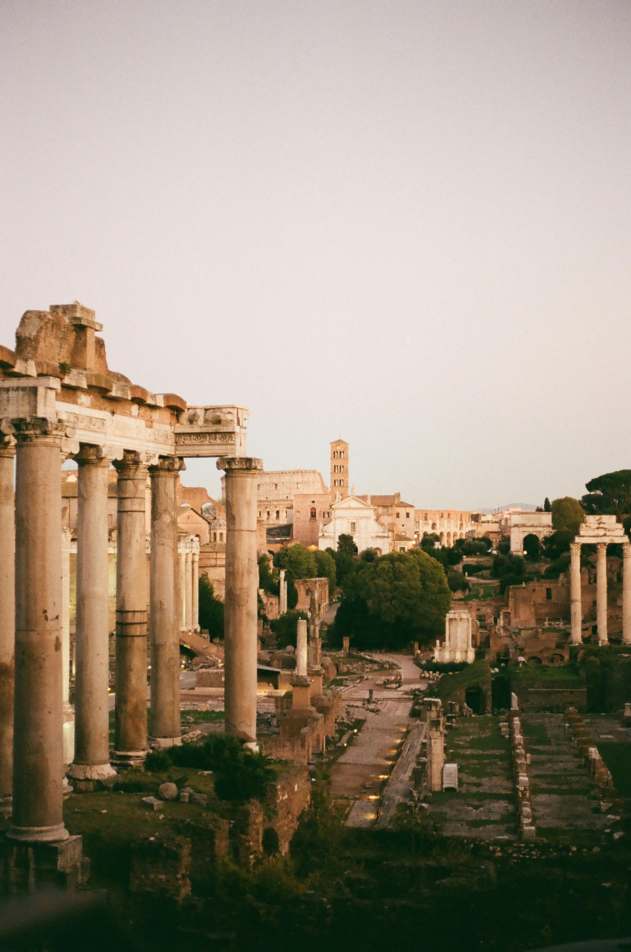 Historic View of Roman Forum at Sunset · Free Stock Photo